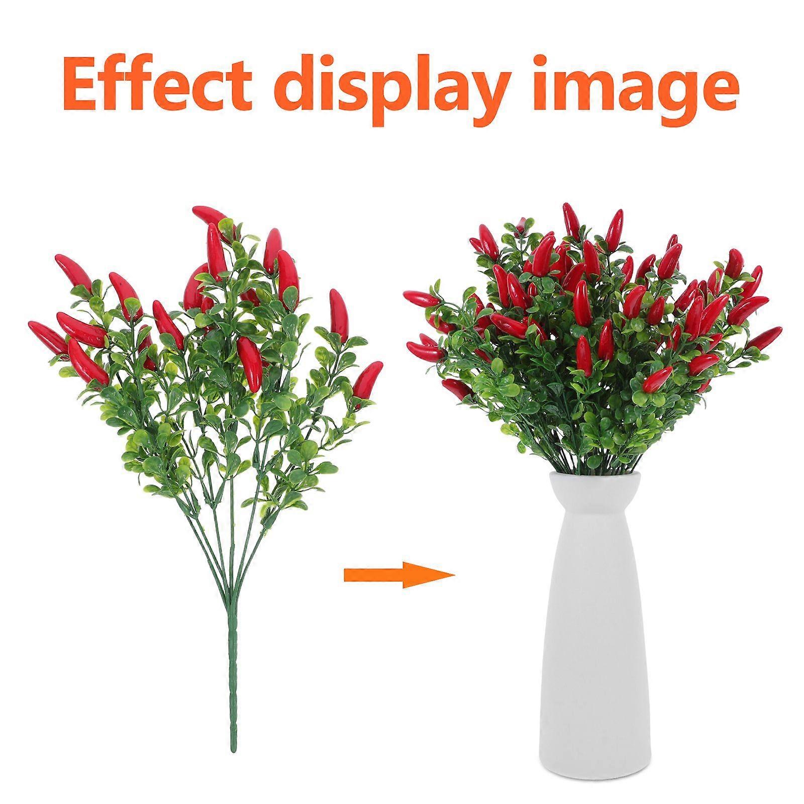 Artificial Pepper Chili Bouquet Stems 4pcs Simulation Plant Realistic ...