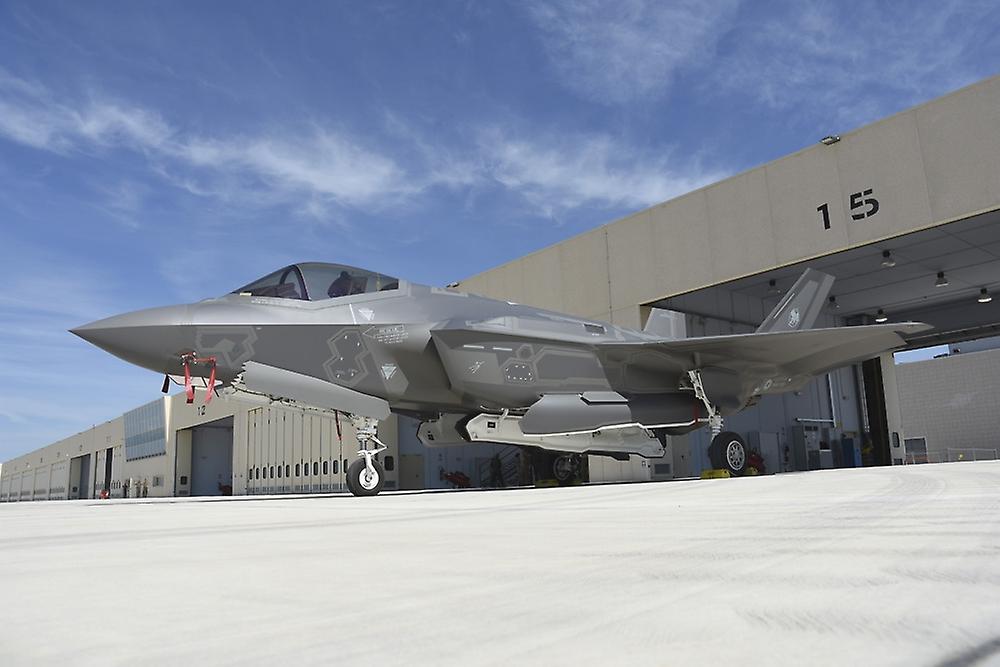 Italian Air Force F-35A on the ramp at Amendola Air Base, Italy. Poster ...