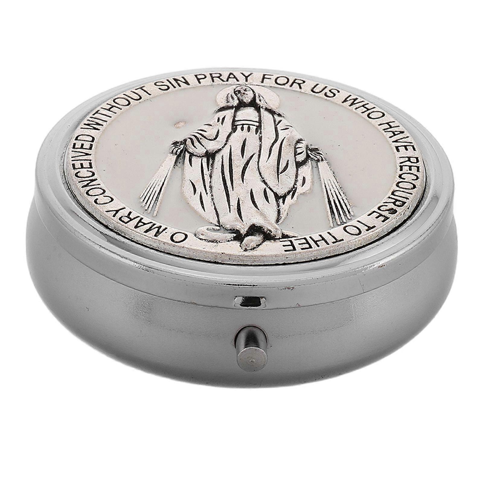 2pcs Rosary Jewelry Box: Portable Religious Mini Zinc Alloy Keepsake ...