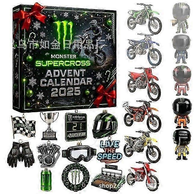 Motorcycle Advent Calendar 2025 - 24 Days Christmas Countdown Calendar ...