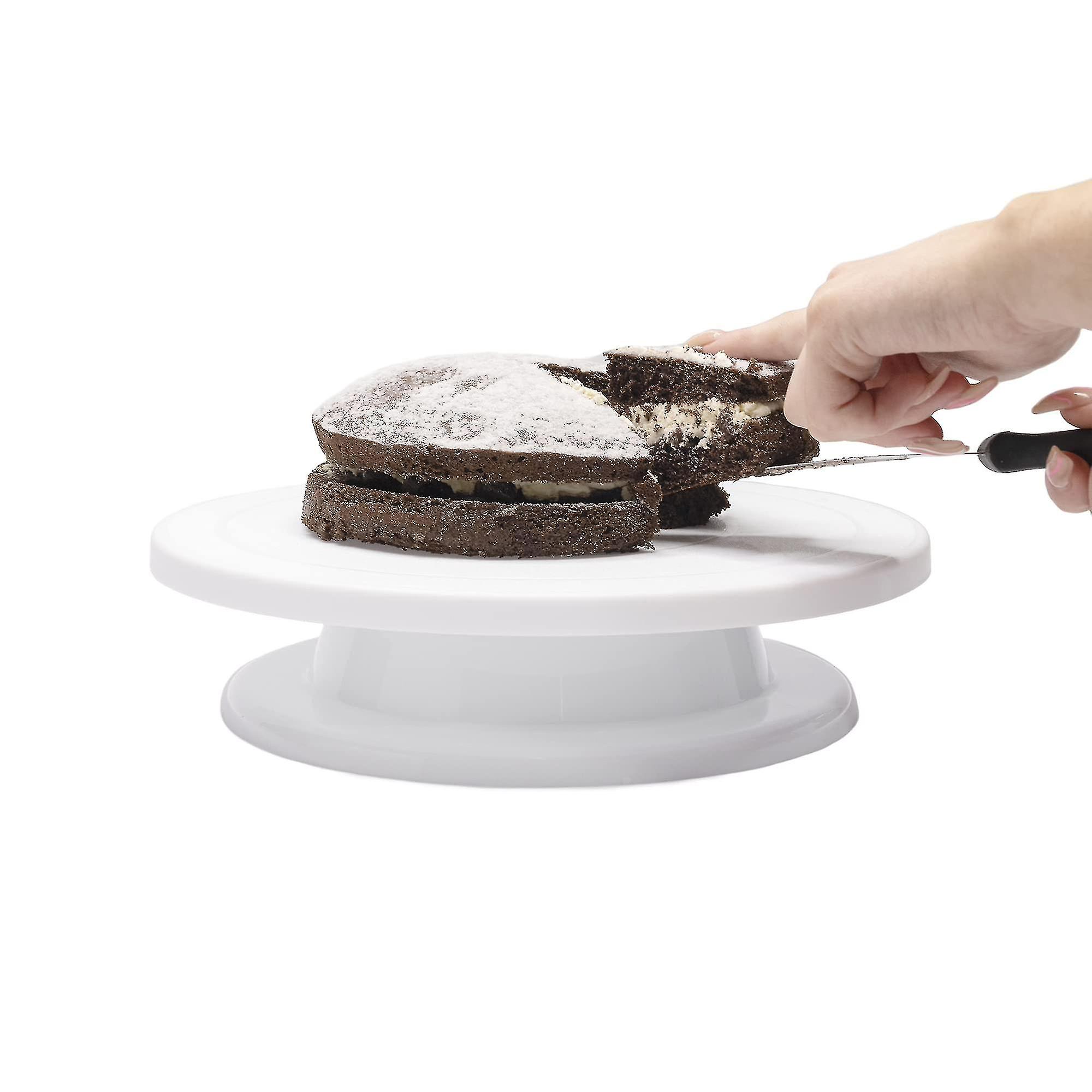 Round Cake Decorating Rotating Turntable Icing Kitchen Display Platform ...
