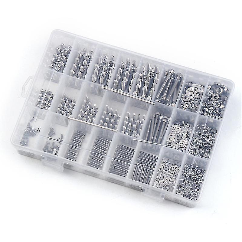 1080pcs M2/m3/m4 Stainless Steel Hex Socket Bolt And Nuts Set Fastener ...