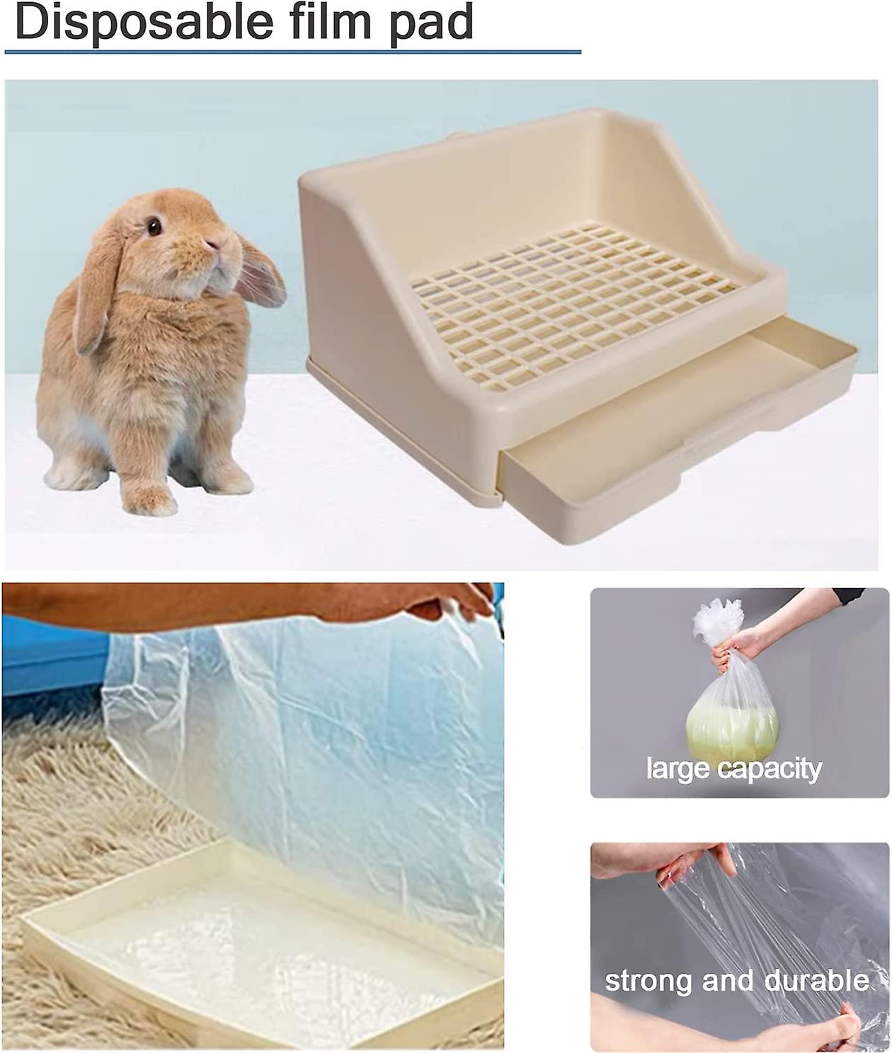 Large Rabbit Litter Box With Drawer, Bunny Toilet Cage Corner Potty ...