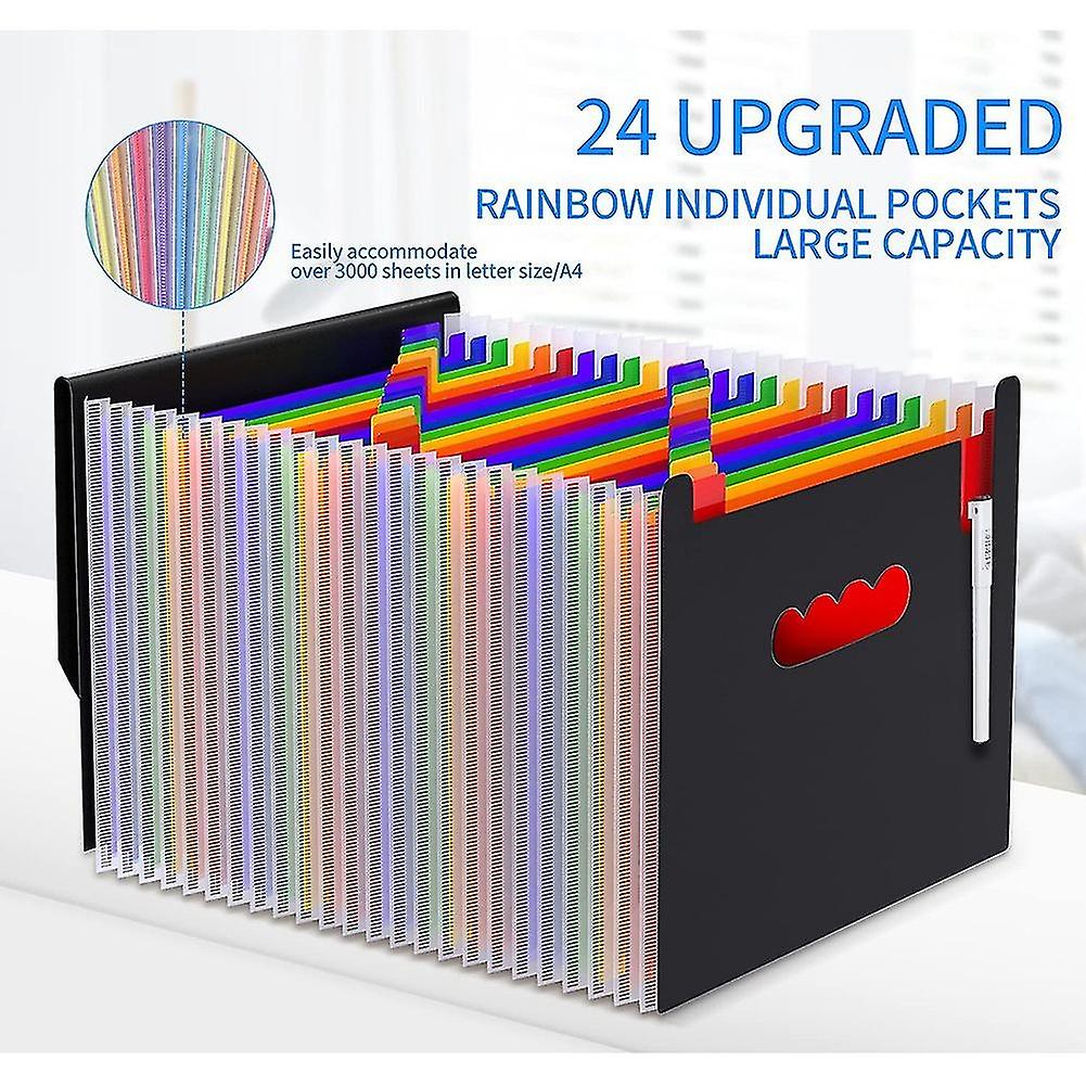 Accordian File Organizer Expandable File Folder Portable Accordian Folder Letter Size For Paper
