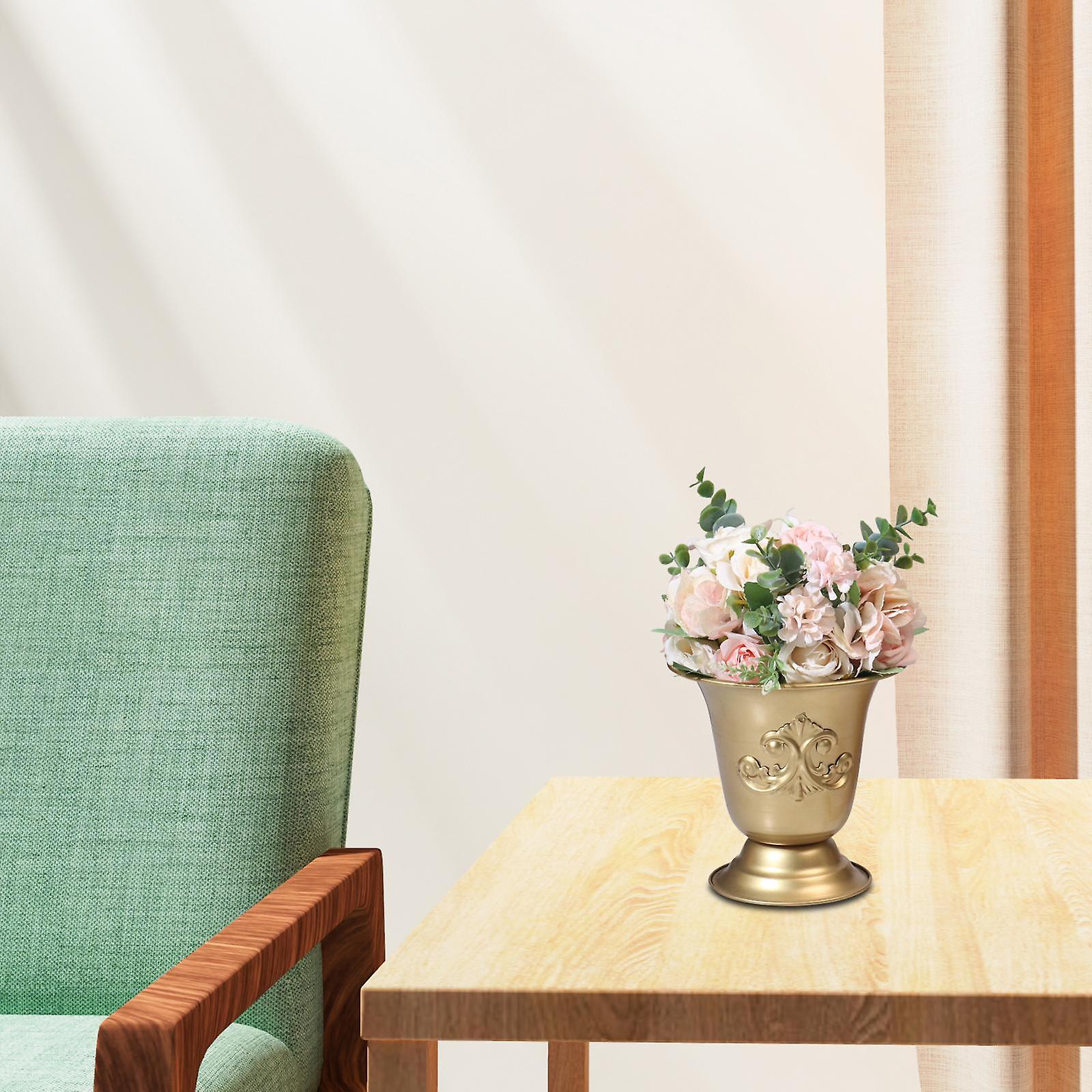 Plant Holder Stand Dried Flowers Holder Desk Wedding Metal Cup Flowers ...