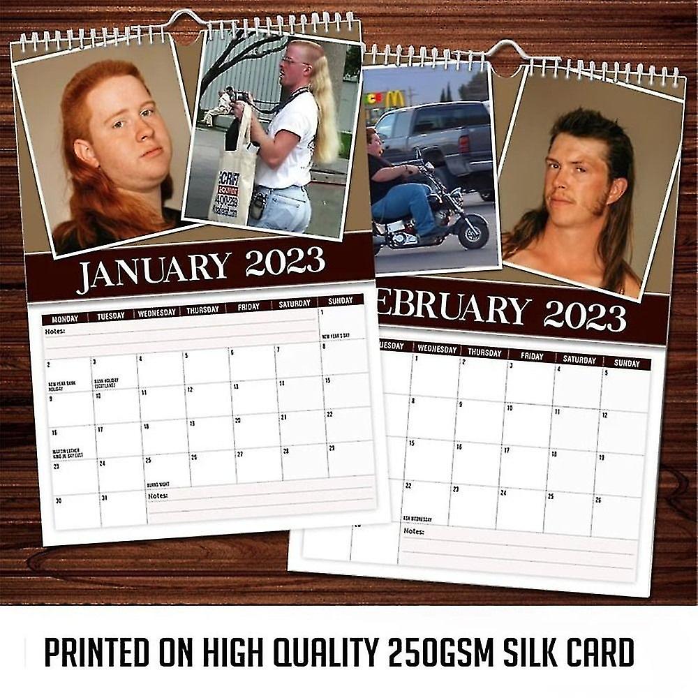 Aswei World's Greatest Mullets 2024 Wall Hanging Calendar Home ...