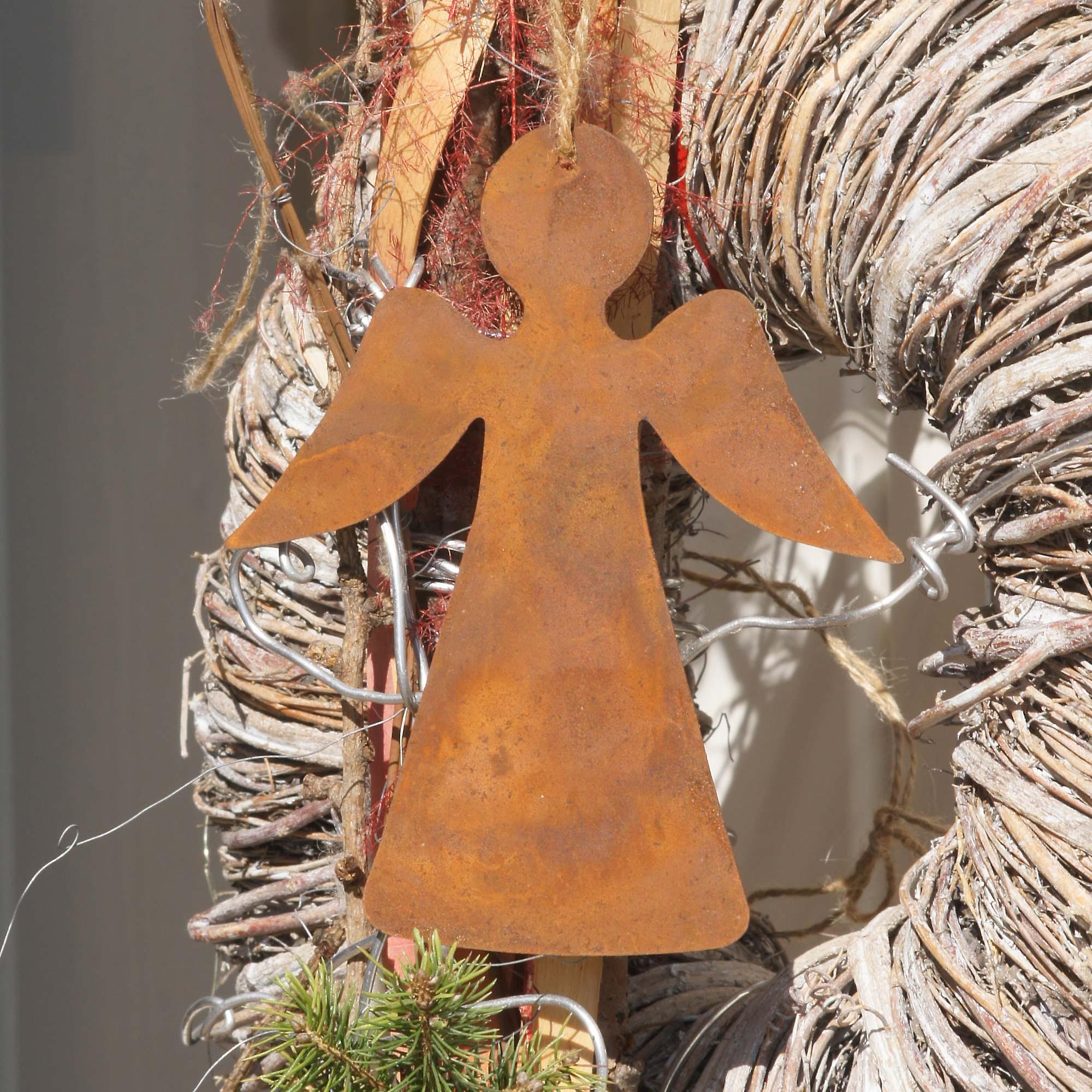 UNUS® Deko Engel zum Aufhängen in Rostoptik Gartendeko Fensterdeko ...