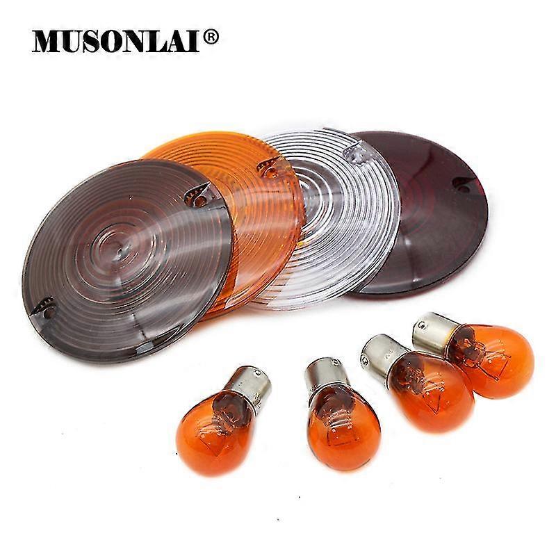 Motorcycle Turn Signal Lens Blinkers Indicator Lenses Light Caps For ...