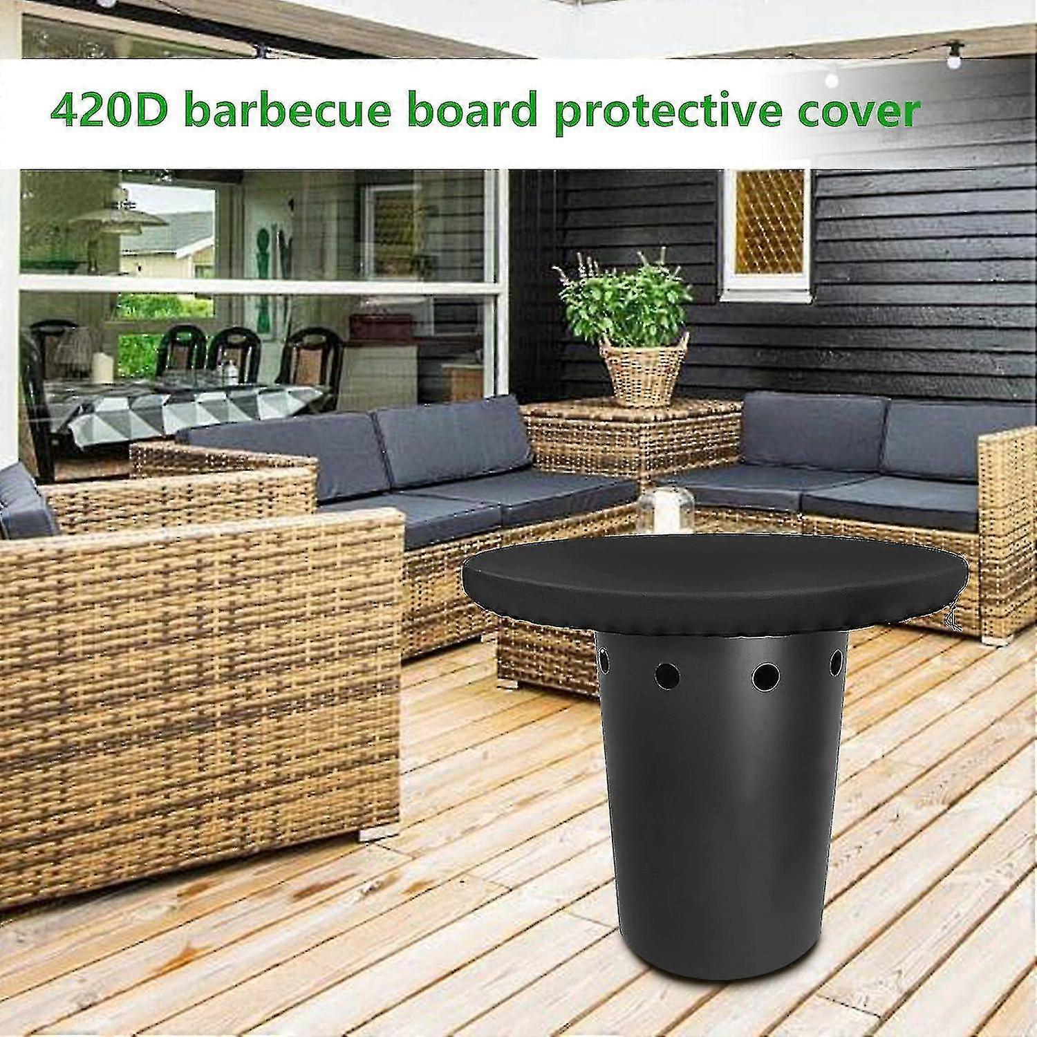 2024 Fire Plate Cover Protective Cover - Round 420D Fire Bowl Tarpaulin ...