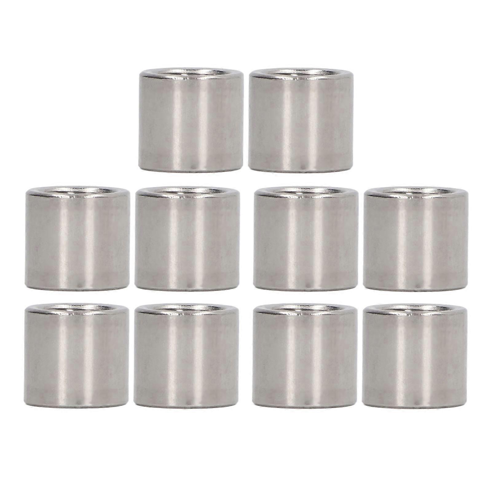 10 Pcs Round Connector Nut M10x1.5 14 L13mm Threaded Sleeve Rod 304 ...