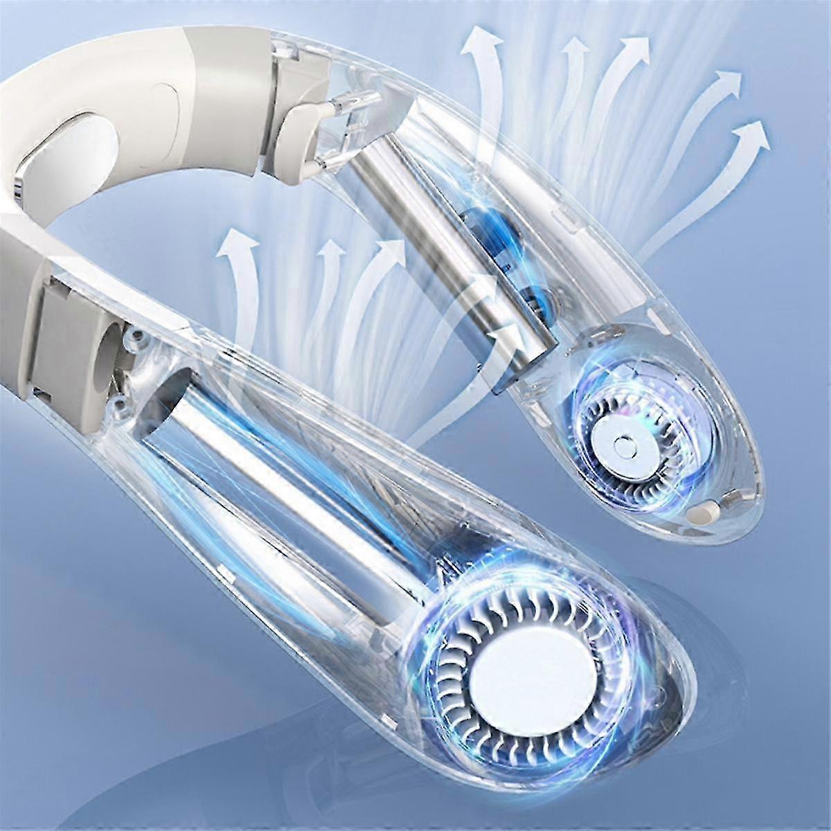 Neck Air Conditioner, Full-Body Cooling Neck Fan, 8000mAh Rechargeable ...