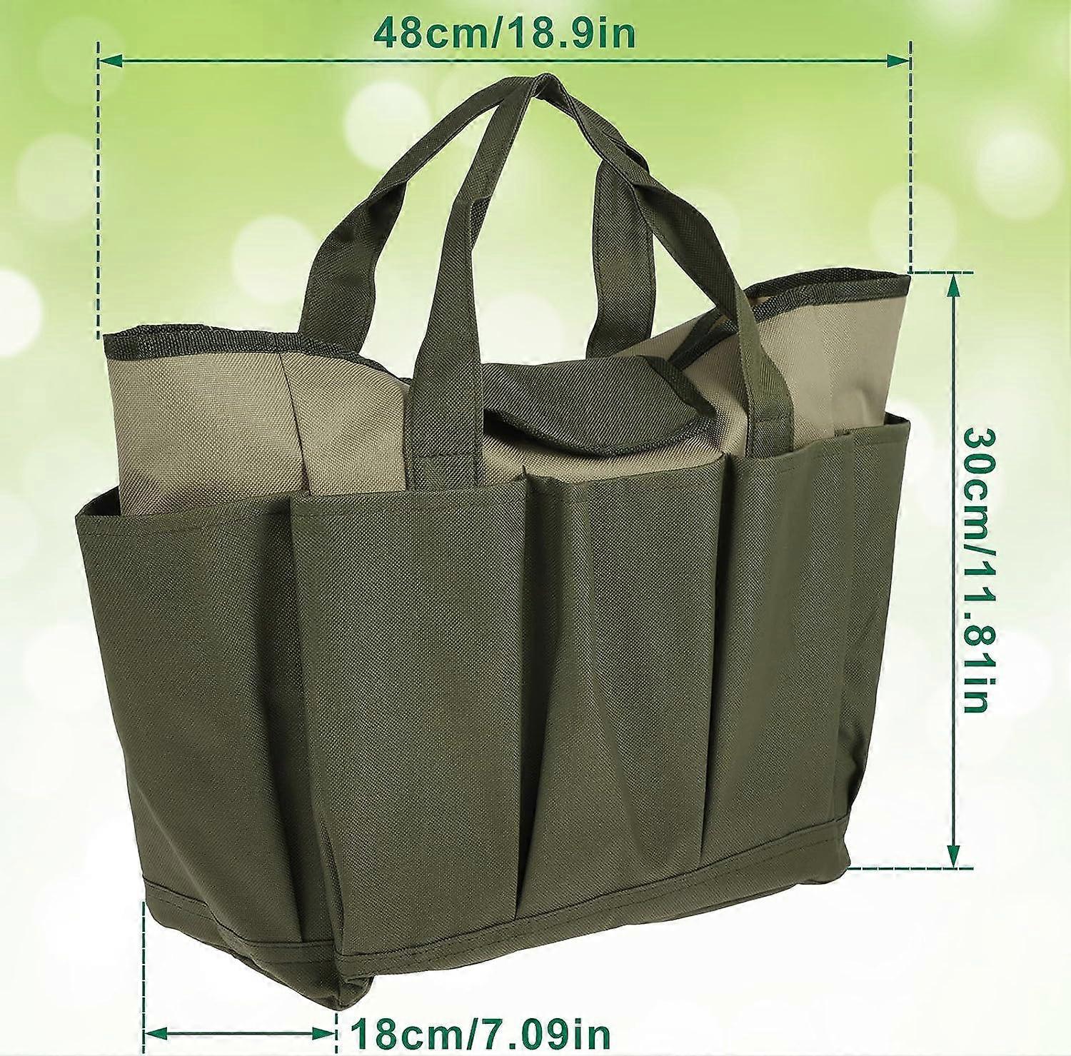 Garden Tool Bag, Gardening Tote with 8 Pockets, Waterproof Gardening ...