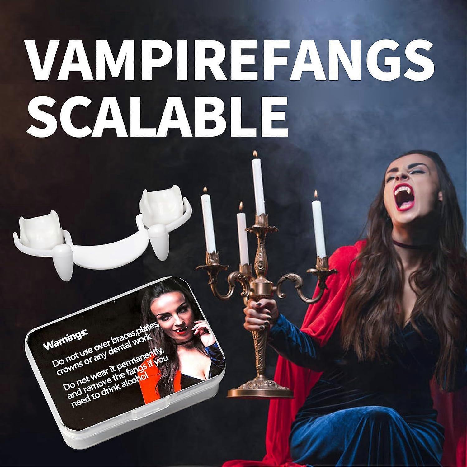 3PCS Retractable Halloween Vampire Fangs, Not Scratch The Gums ...