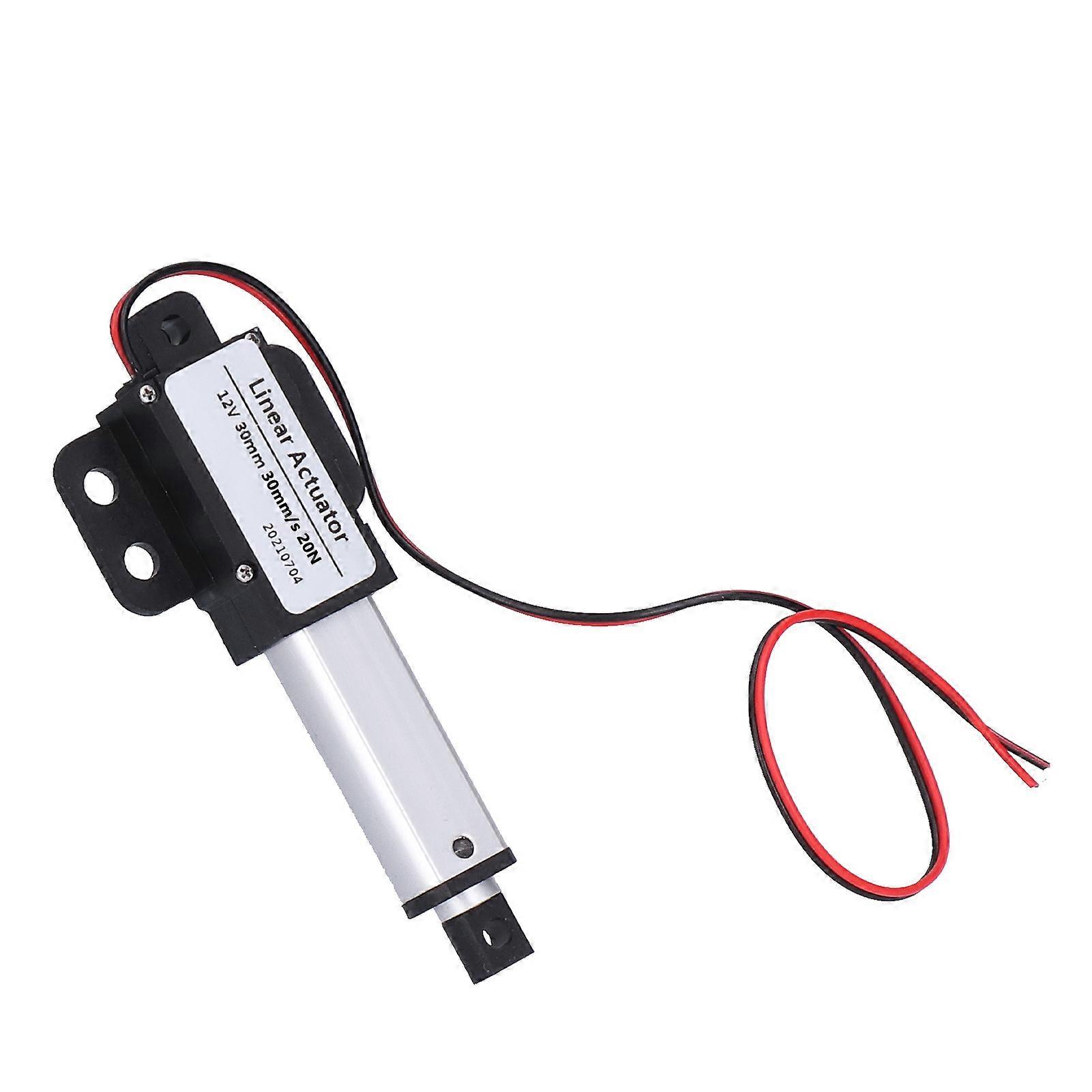 Linear Actuator DC 12V 30mm Stroke Low Noise Short Circuit Protection T ...