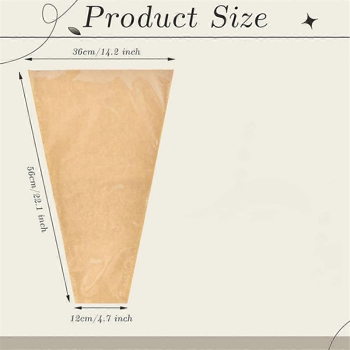 50 Pack Flower Sleeves for Bouquet, 14 X 22 Inches Flower Wrapping ...