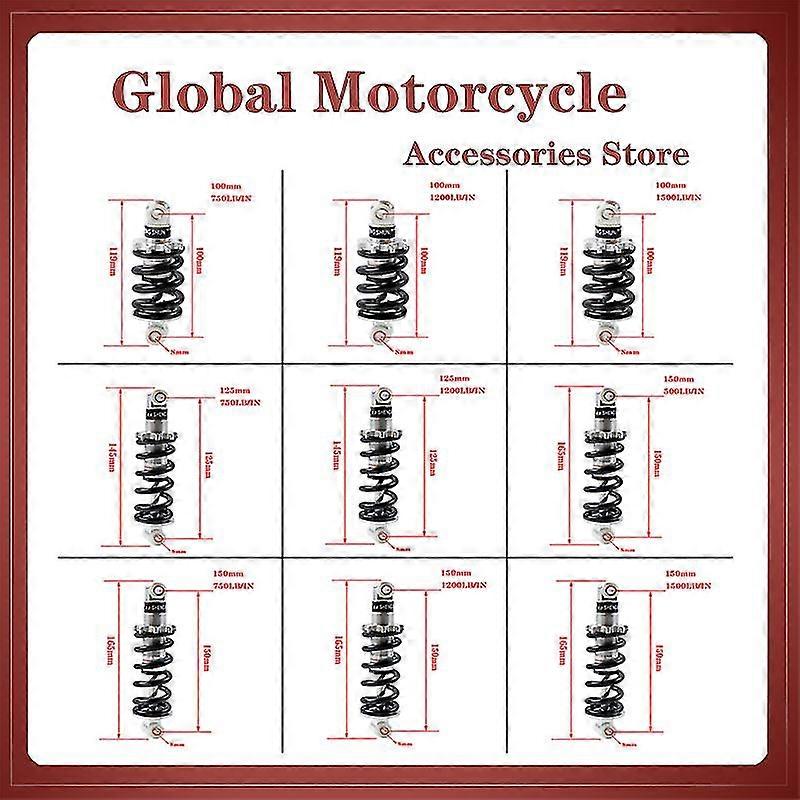 Rear shock absorber for 47cc 49cc super minimoto ATV Quad electric scooter pocket bike 100 125 ...