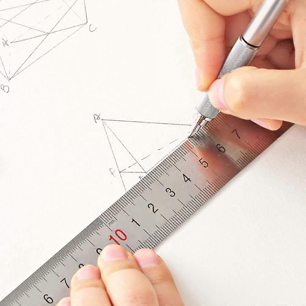 Ruler Tool Brass Steel Ruler Wood Positioning Block Line Locator Stop ...