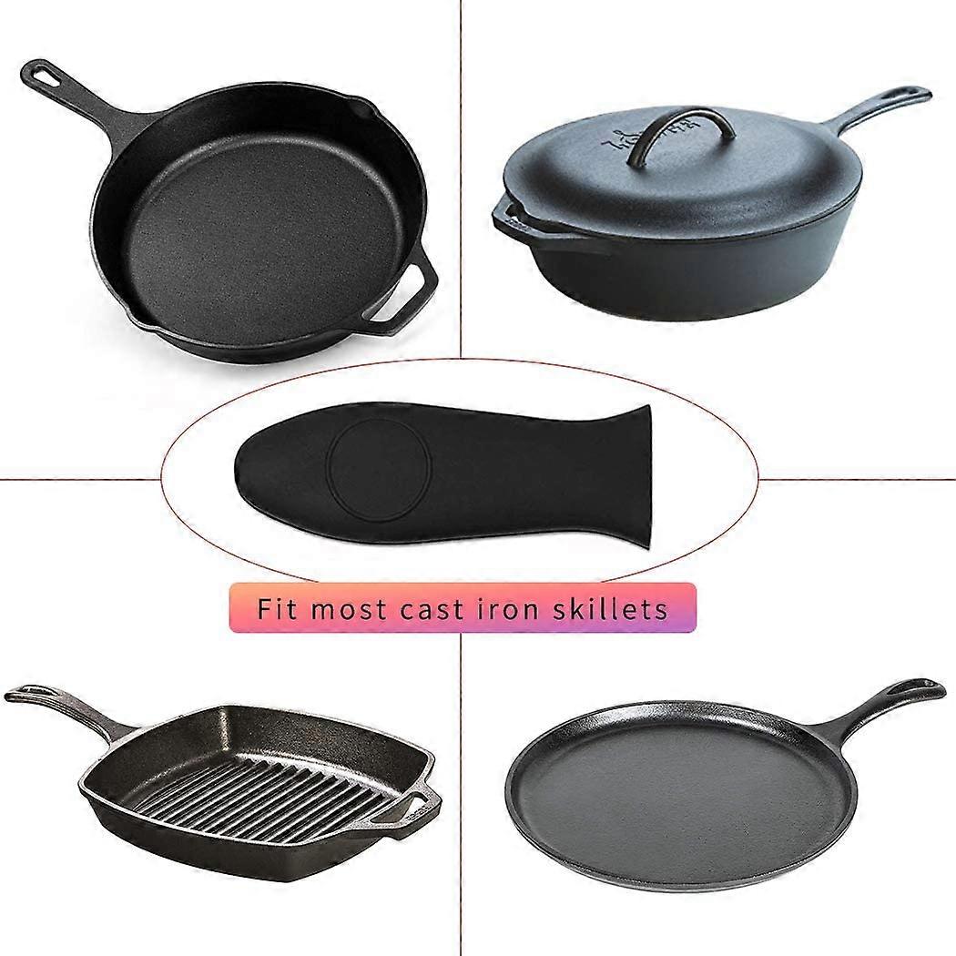 Silicone Heater Grip Lid, Assisted Pan Support for Cast Iron Skillets ...
