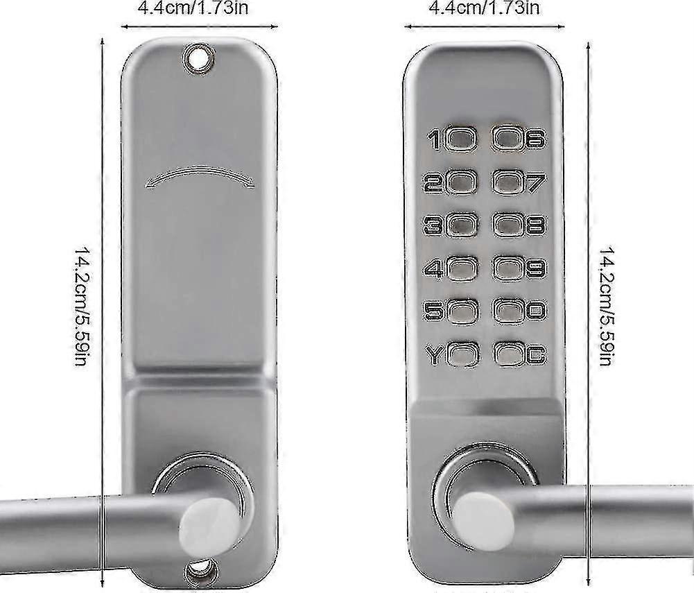 Waterproof Mechanical Code Lock, 111 Digit Code Combination Security ...