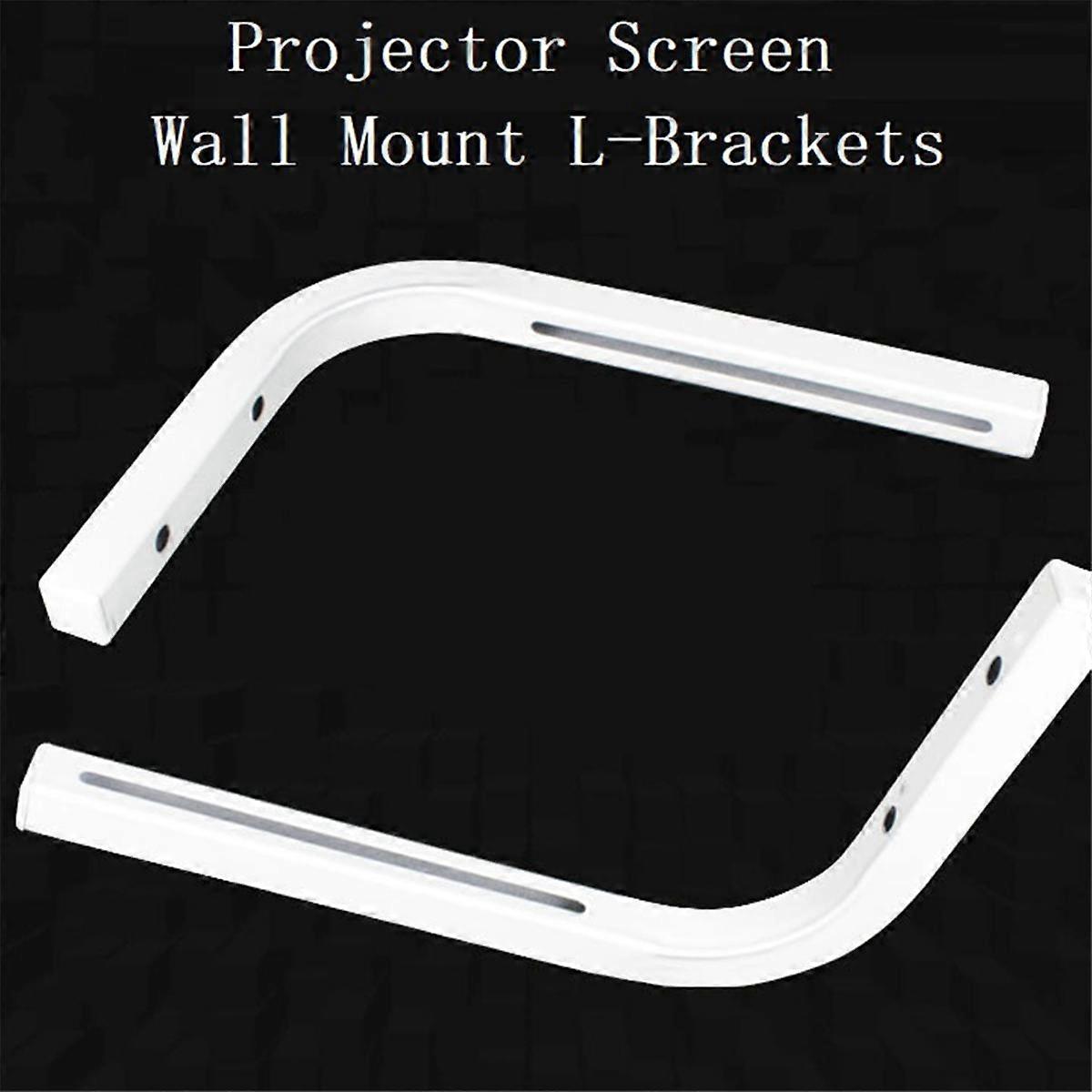90 Degrees Projector Screen Wall Mount L-Brackets Projection Screen ...