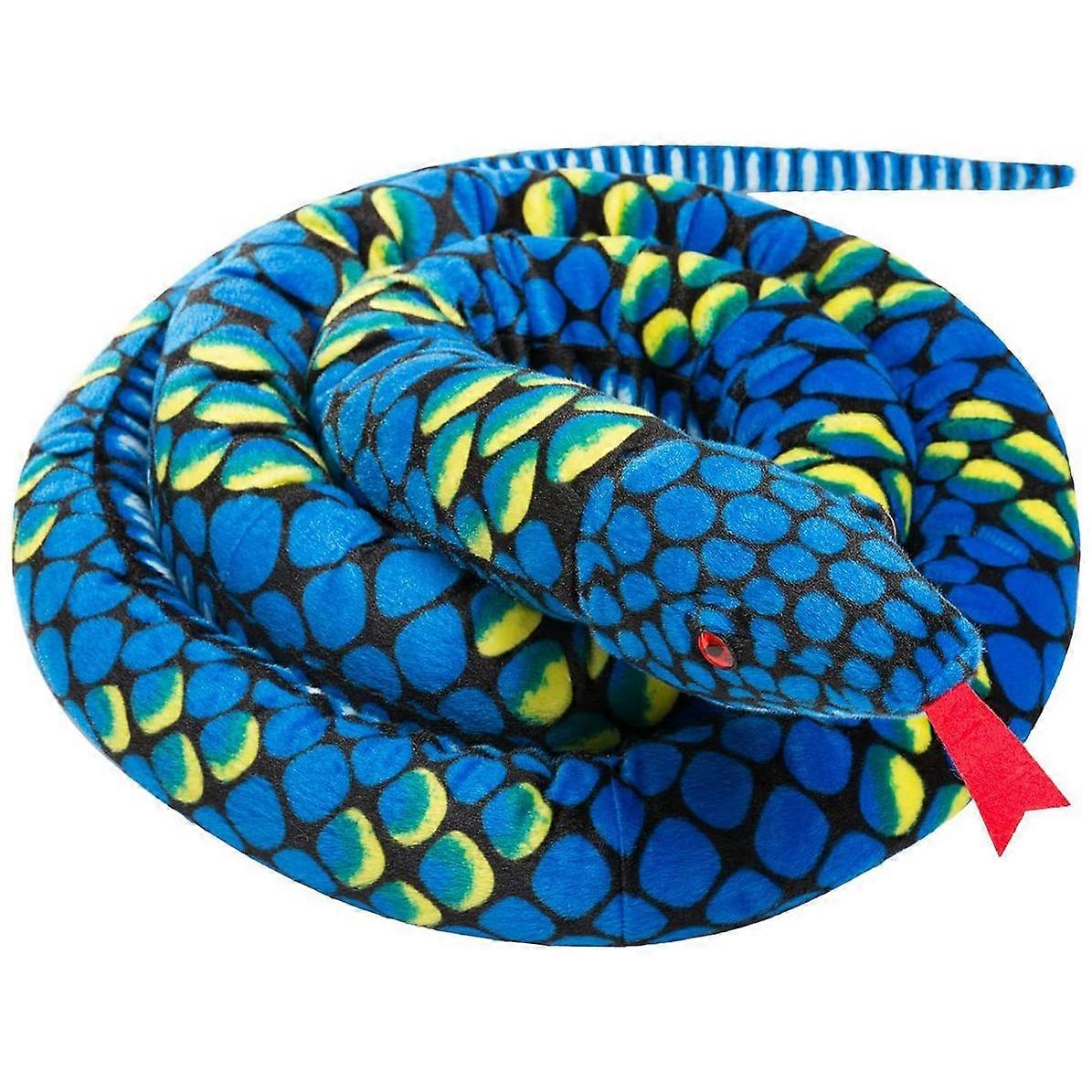 Plush Giant Snake Realistic Stuffed Animal Red Eyes Toy Gifts for Boys ...