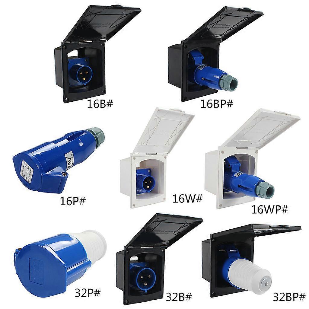 Upgraded Motorhome RV Power Plug 16/32A External Flush Inlet Socket ...