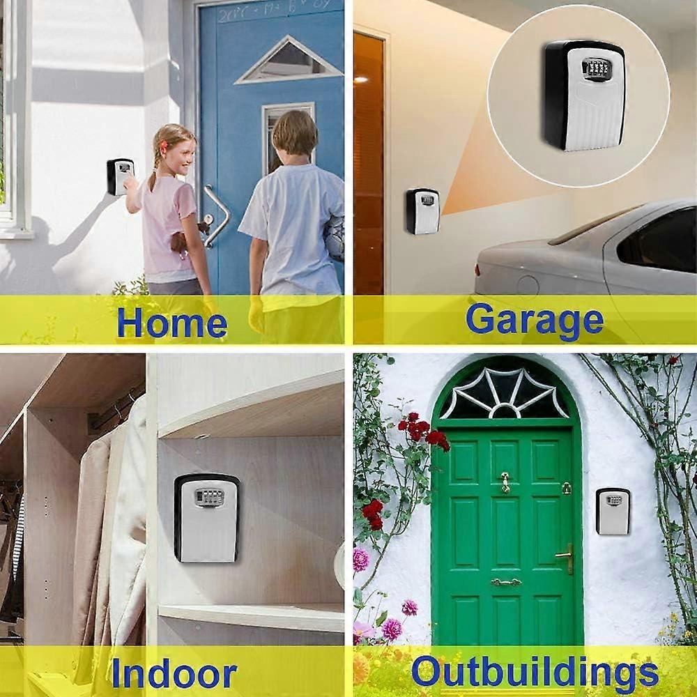 Key Safe Box, Superior Large Key Safe with 4-Digit Numeric Code, Wall ...