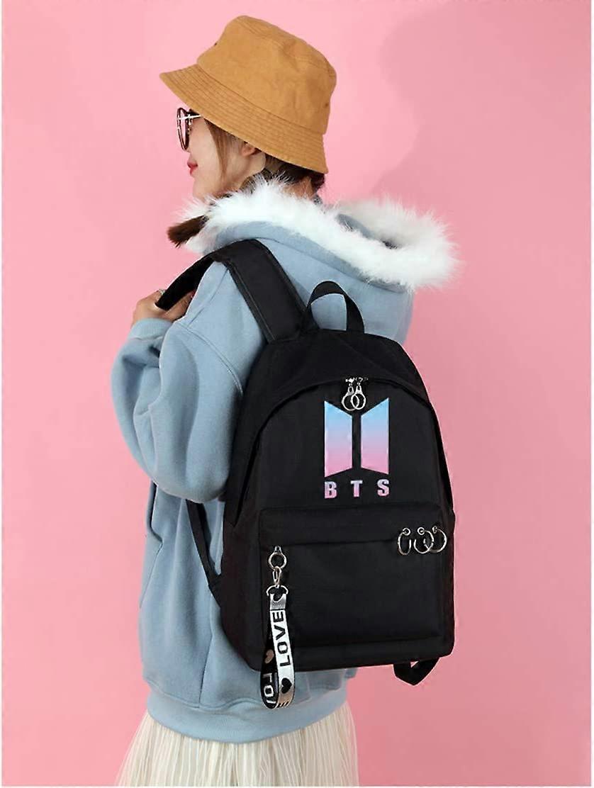 Kpop Fashion BTS Backpack Colleage Bookbag School Bag Jimin Suga Jin ...
