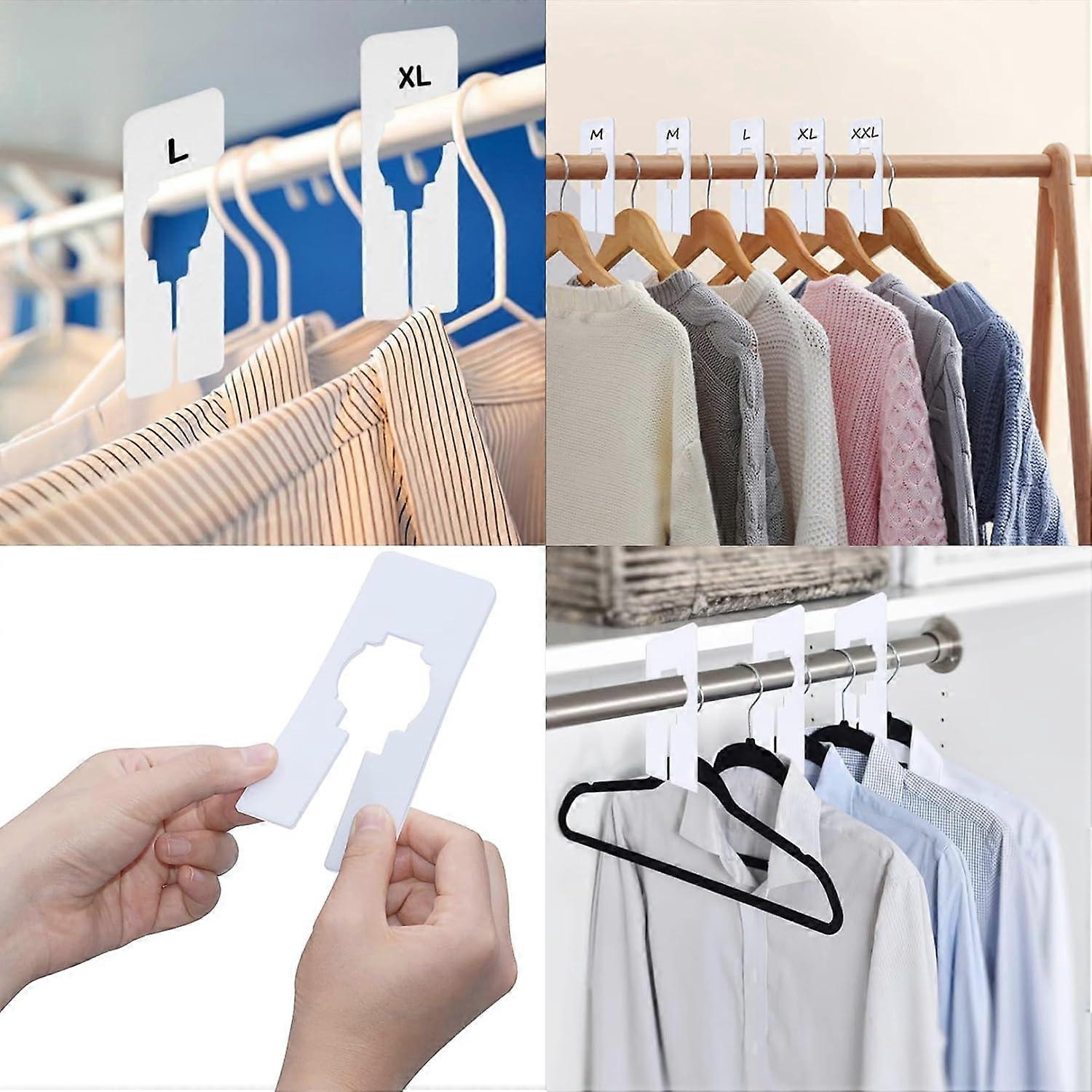 20Pcs Rectangular Clothing Rack Size Dividers, Clothes Hanger Divider ...