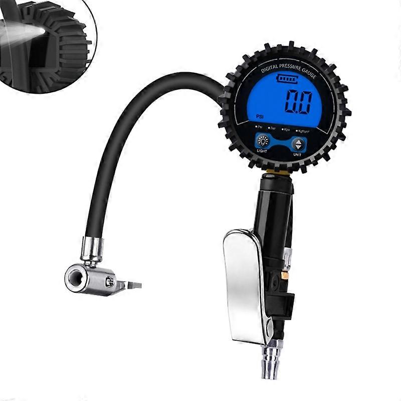 Glow Dial Tire Inflator Pressure Gauge Easy Read LCD Display 0.1 ...