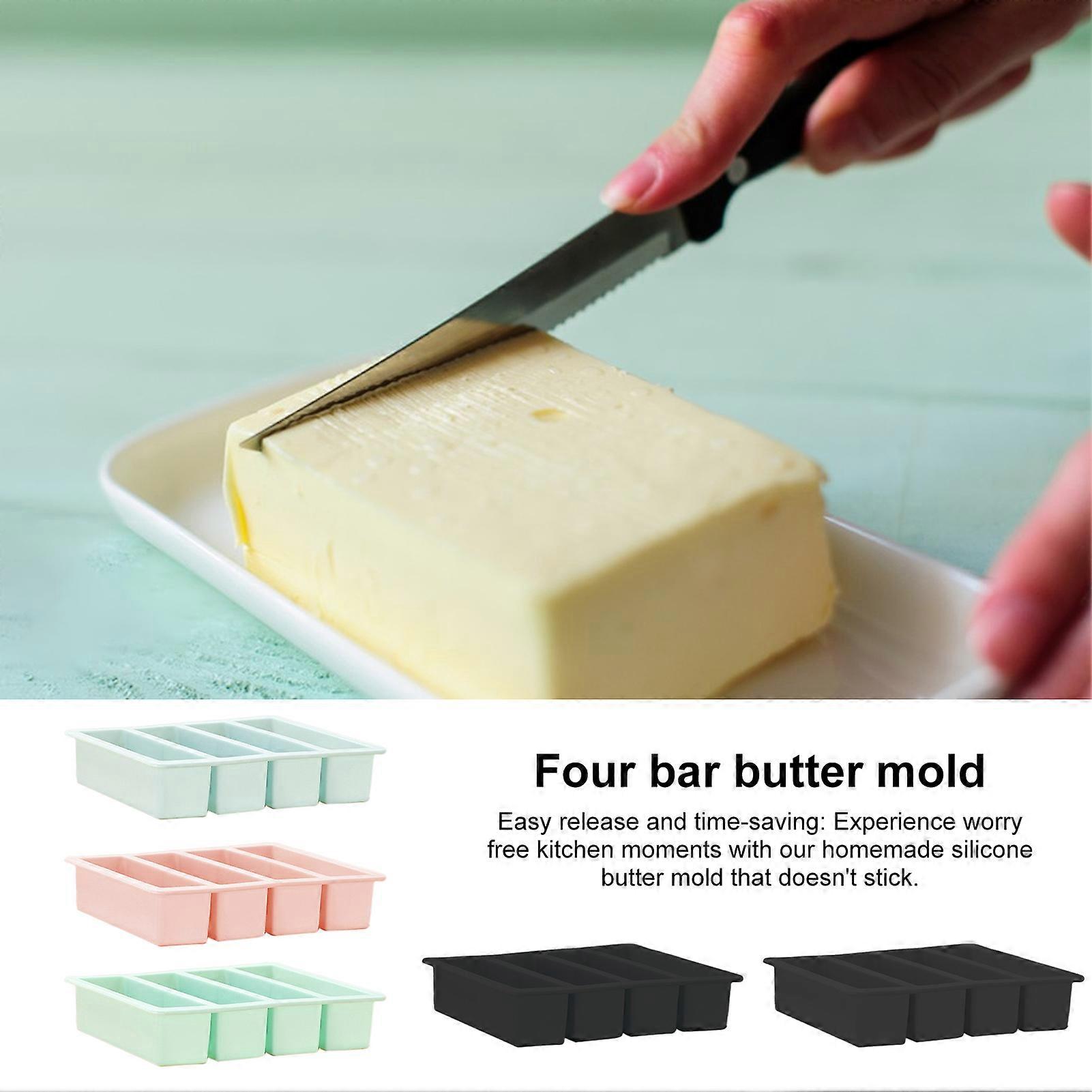 Silicone Butter Mold Tray with Lid Large Butter Maker Non-Stick Butter ...