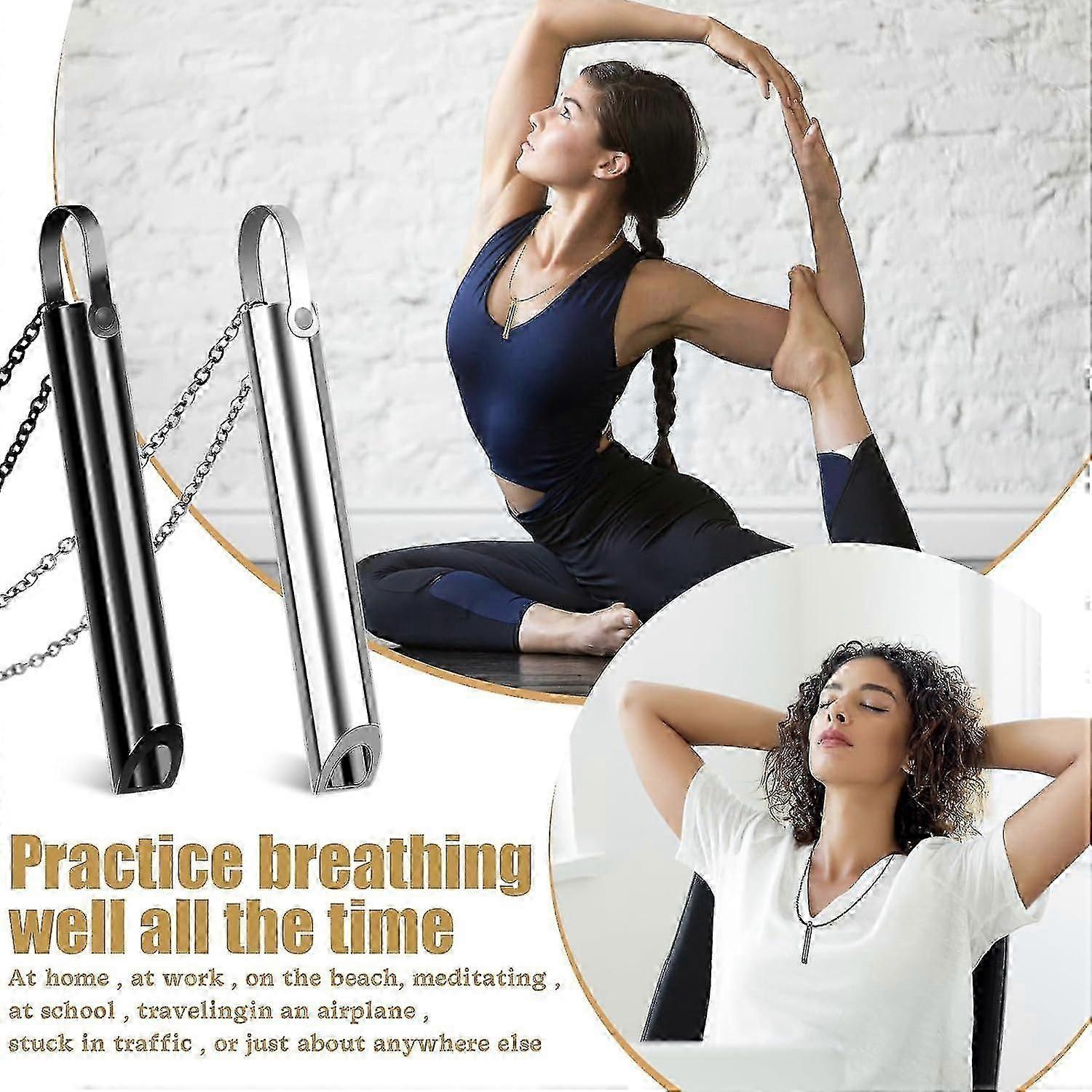 2x Stop Smoking Breathing Necklace, Anxiety Relief Necklace, Breathing ...