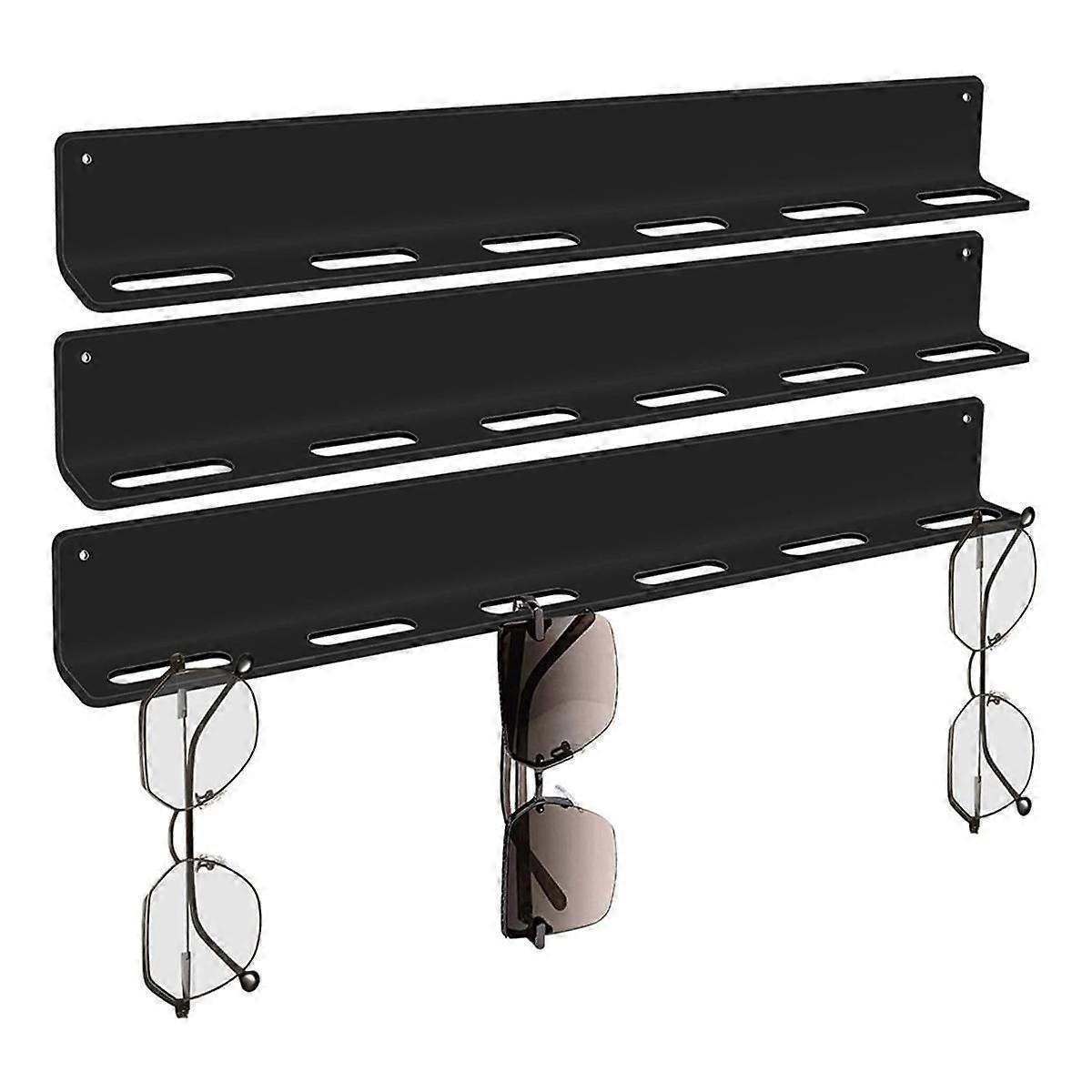 Sunglasses Rack Wall Clear Acrylic Eyewear Display 6 Slots Glasses ...