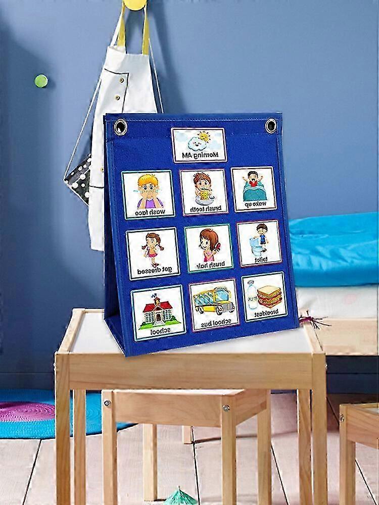 Visual Schedule Calendar Chart 2in1 Kids Daily Chore Routine Chart with ...