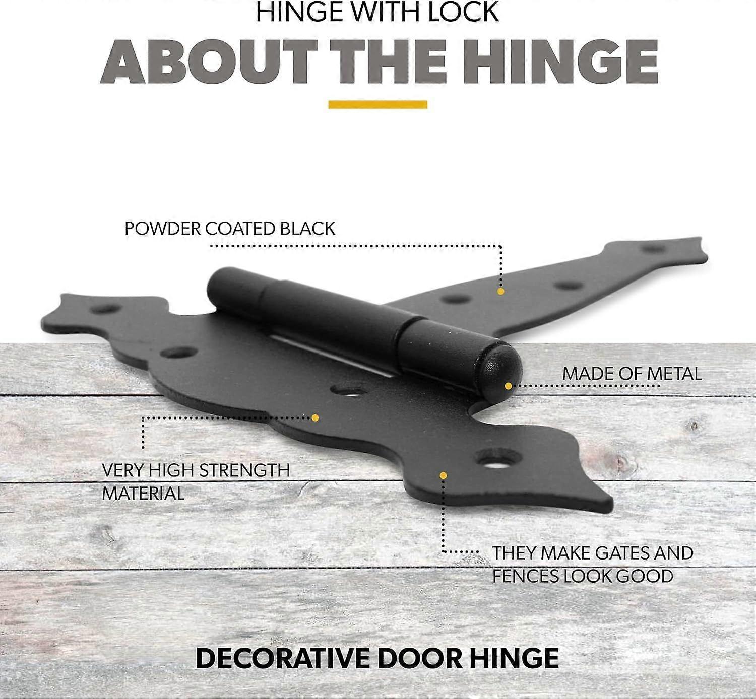 4 pcs Hinge | Gate Hinge in | 150 x 45 x 187 x 2.5 mm | Wrought Iron ...