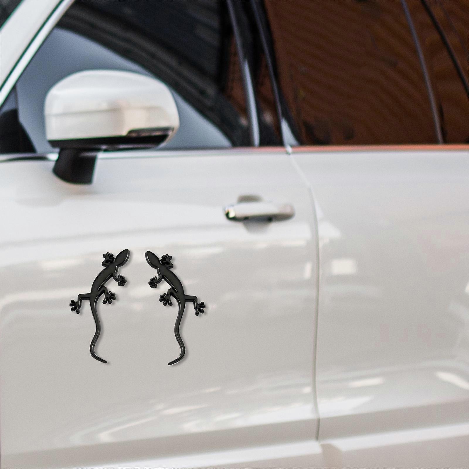 Pair Of 1 3D Geckoes Lizard Metal Car Stickers Badge Emblems Decals For ...