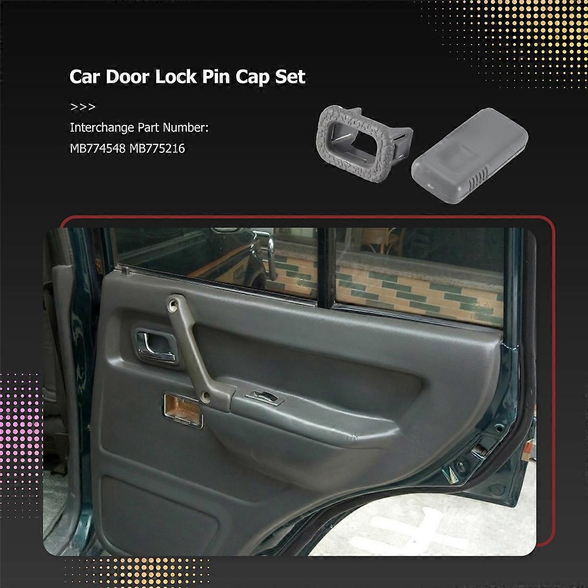 4 Set Door Lock Pin Cap Set +Holding for Mitsubishi Pajero Montero V31 ...