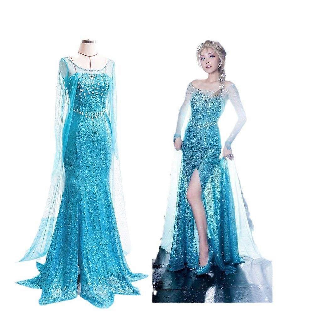 Halloween Frozen cosplay Elsa princess dress adult role play adult ...