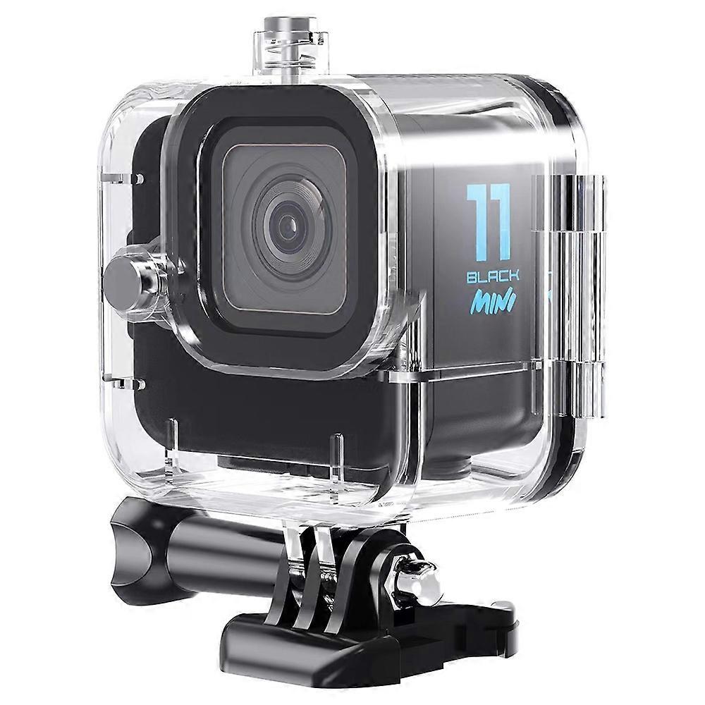 For GoPro Hero 11 Mini Waterproof Case Clear Design PC Tempered Glass ...