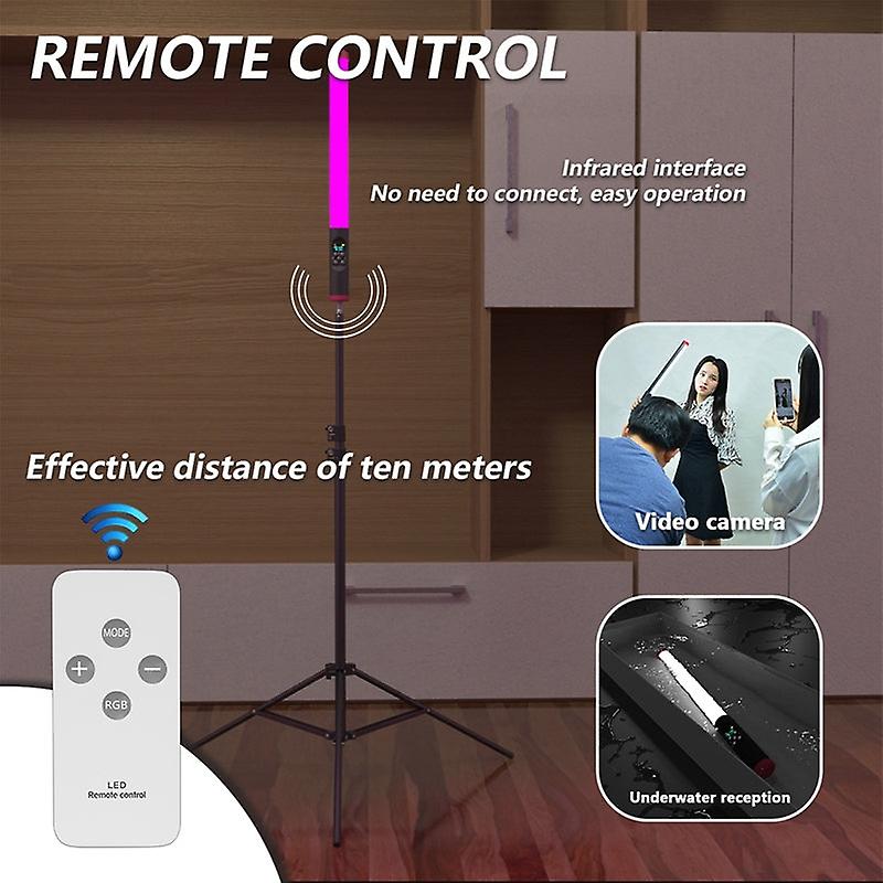 Rgb Colorful Stick 114 Leds Waterproof Photography Adjustable Color ...