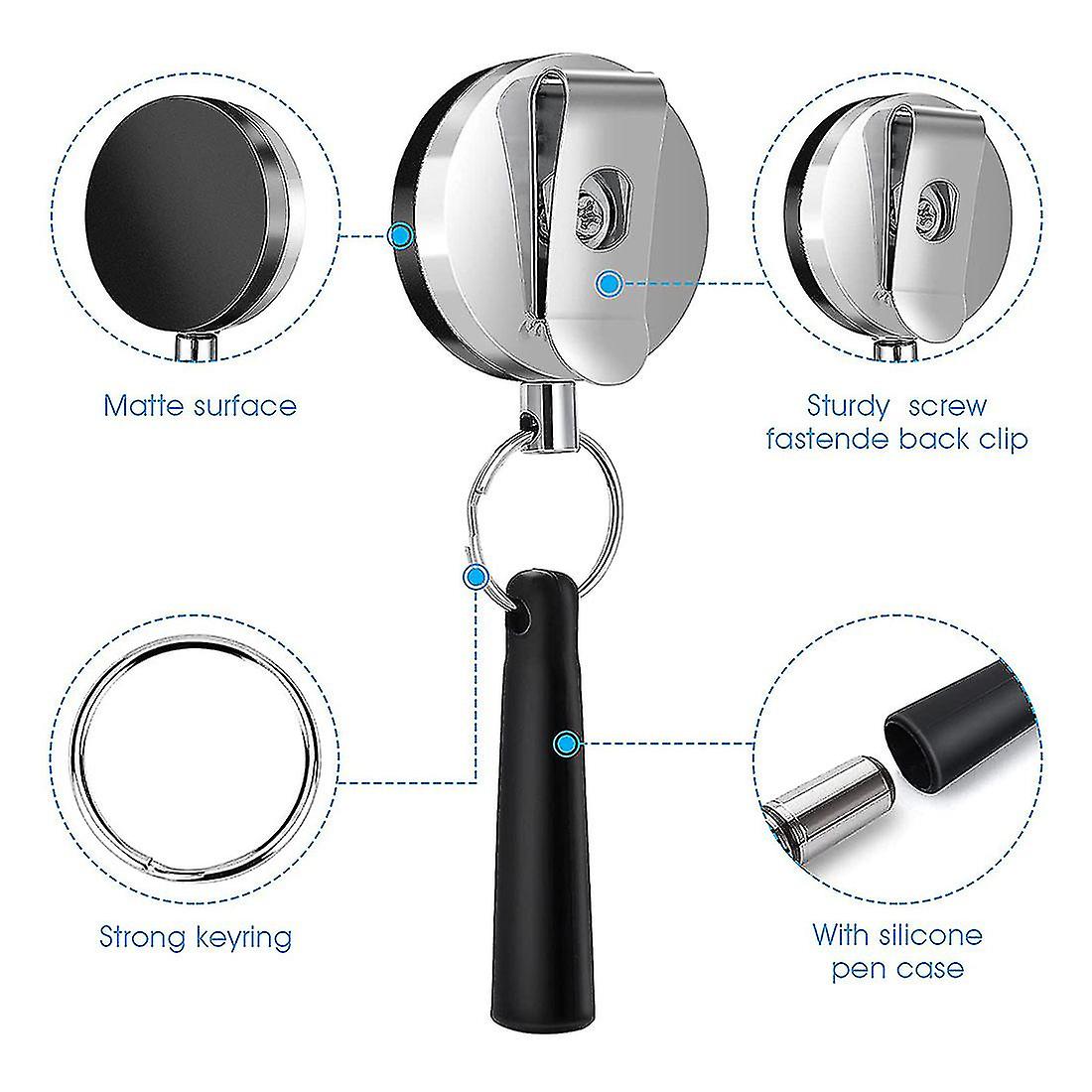 4 Pack Heavy Duty Retractable Pull Pen Pencil Holder For Markers And ...