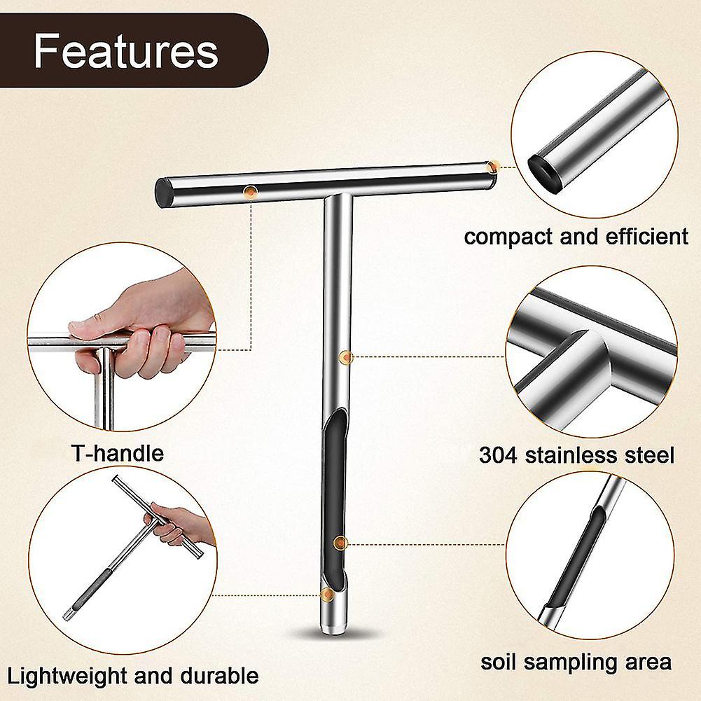 21 Inch Handheld Portable Soil Sampler Stainless Steel Soil Sampling ...