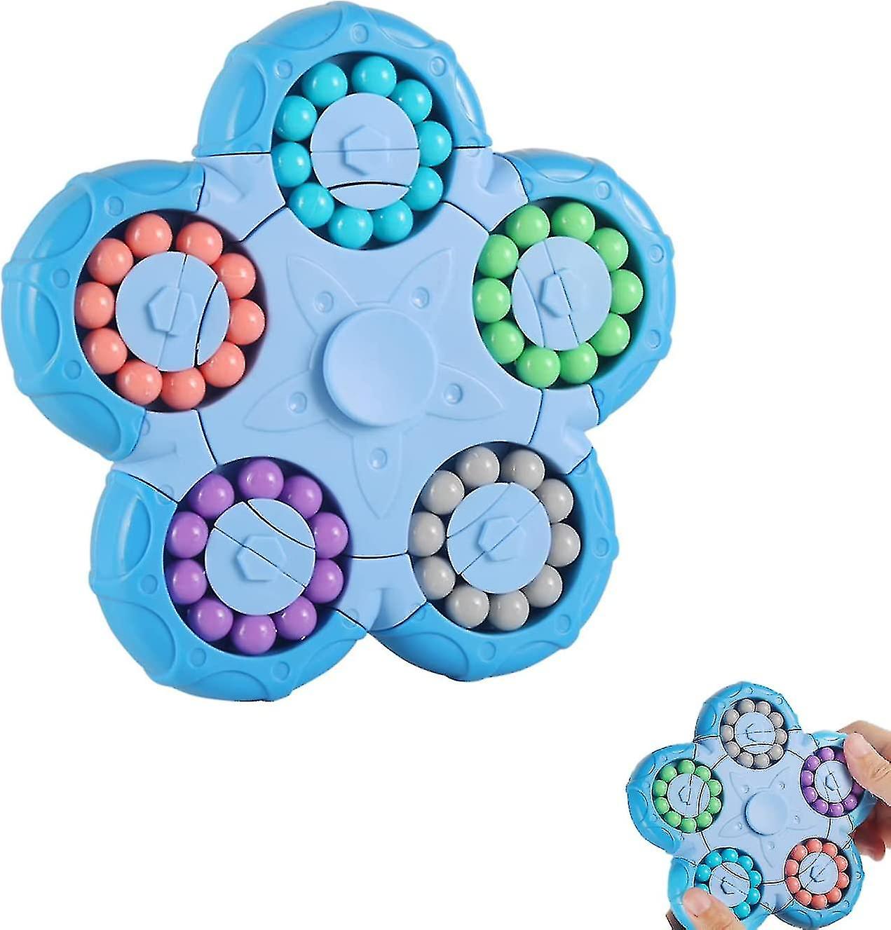 Magic Bean Rotating Cube,hand Spinner Jigsaw Puzzle Toy, Brain Training ...