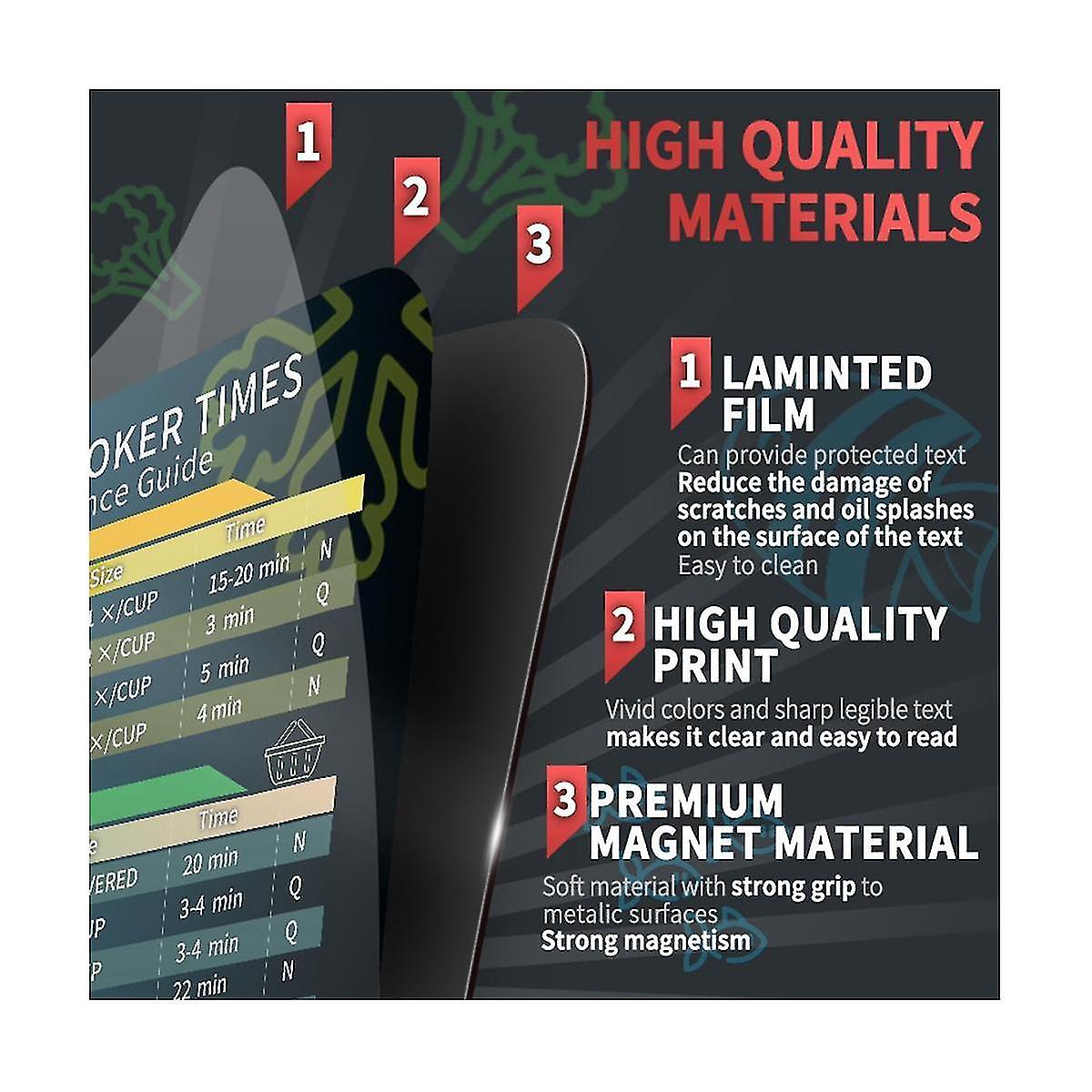 Airfryer Magnetic Cooking Time Sheets Airfryer Accessories Cooking Time ...