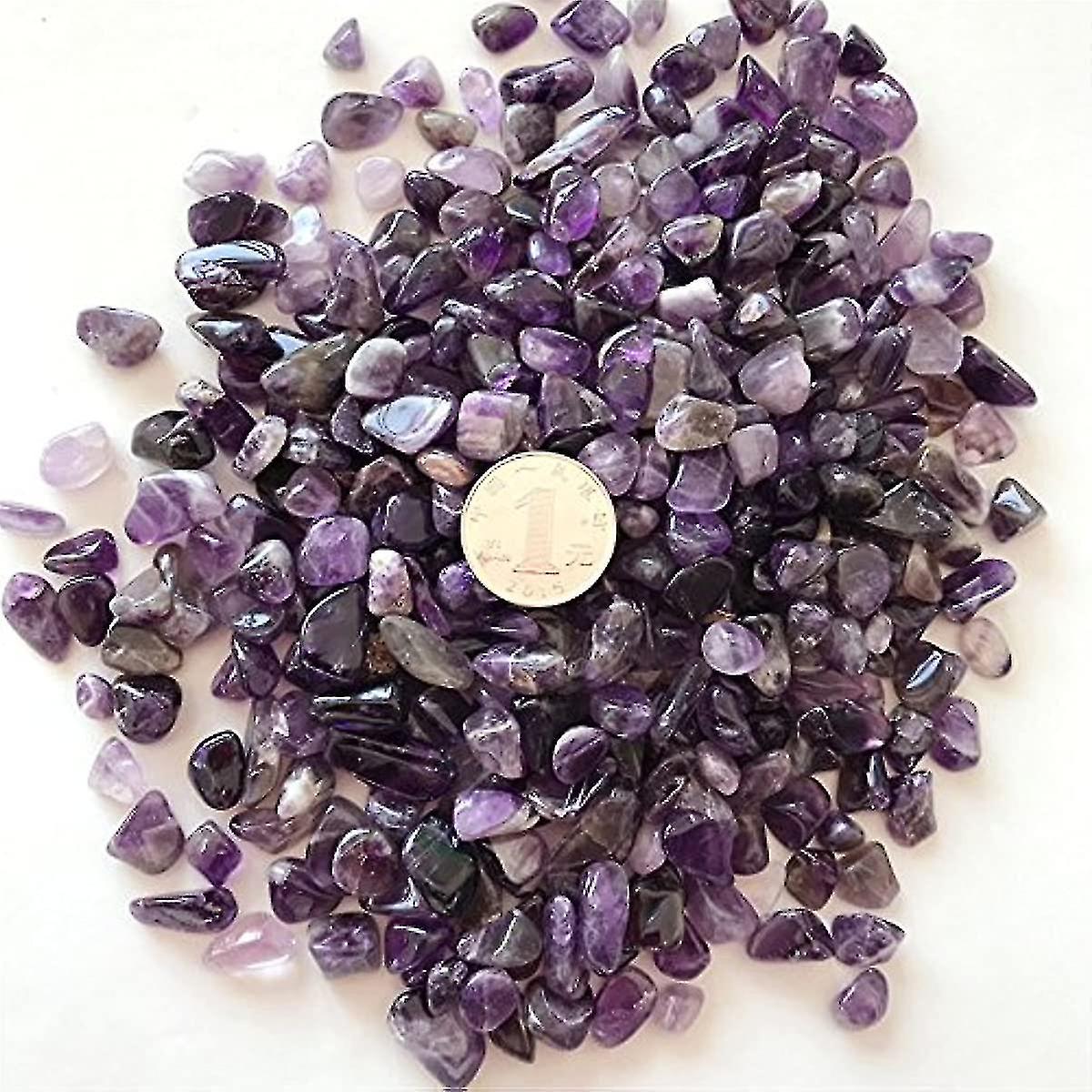 1 Lb Natural Amethyst Crystal Crushed Stone Healing Reiki Crystal Irregular Shaped Stones ...