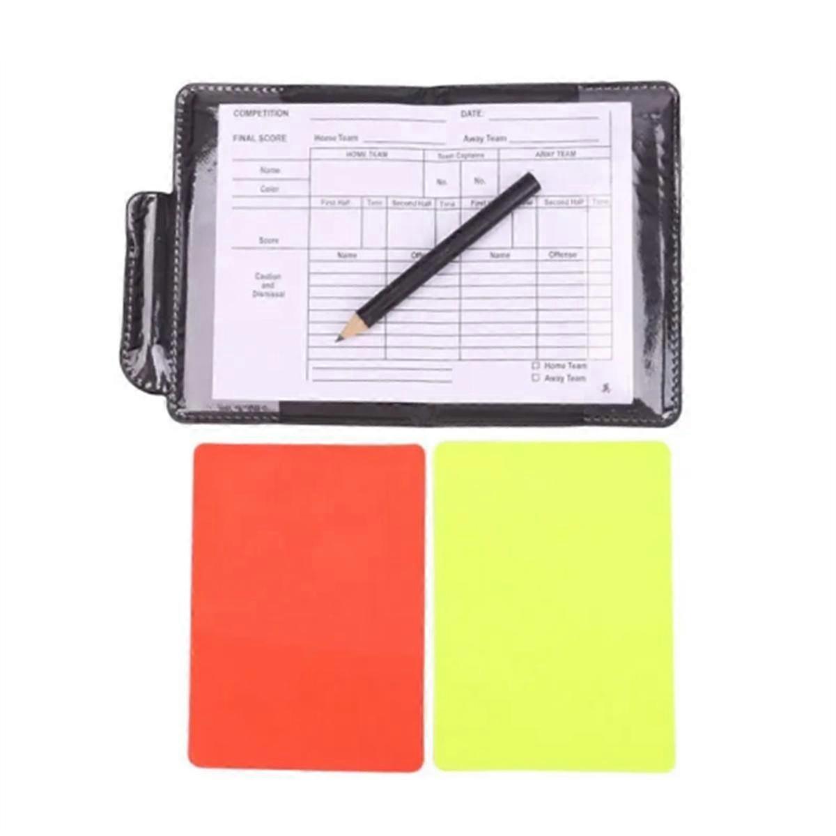 Red and Yellow Cards Set for Referee in Football Match. Soccer Referee ...