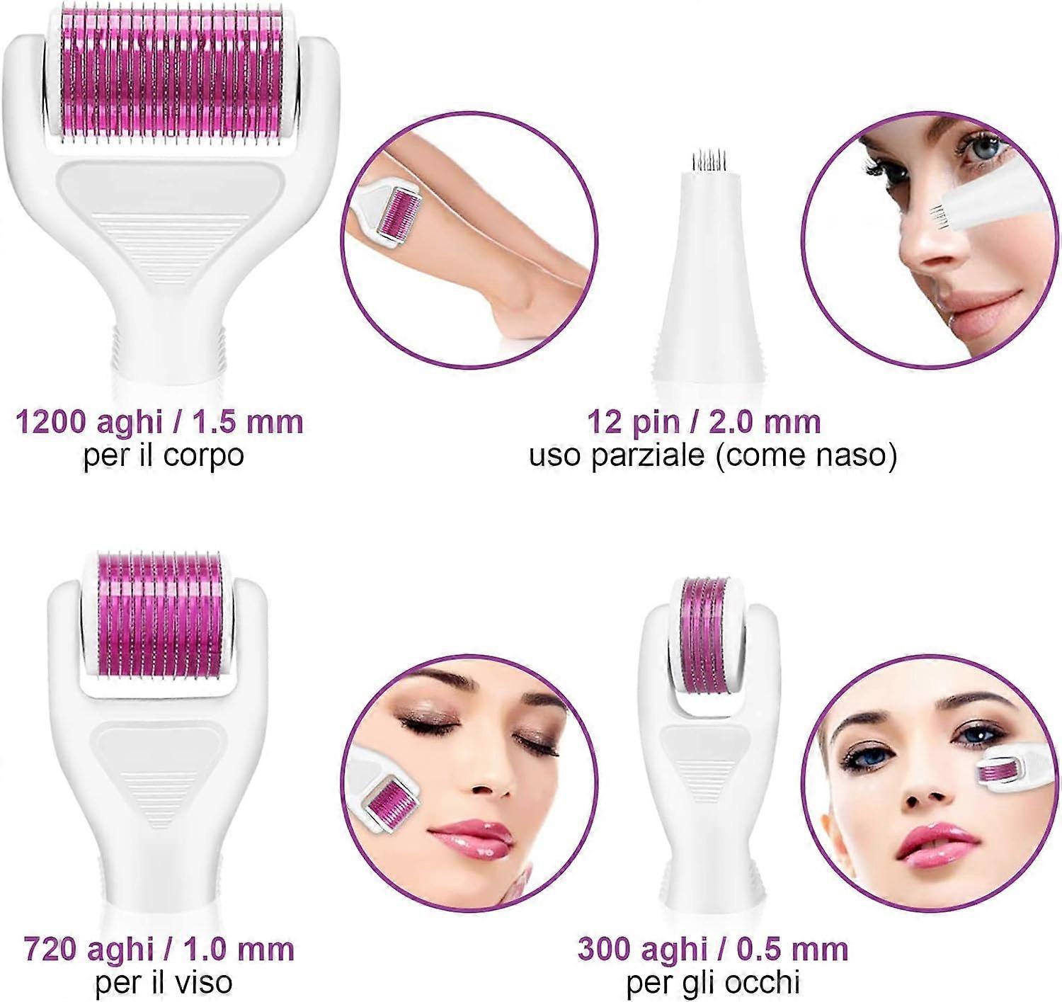 Derma Roller 6 in 1 Microneedling Derma Roller for Body and Face Care ...