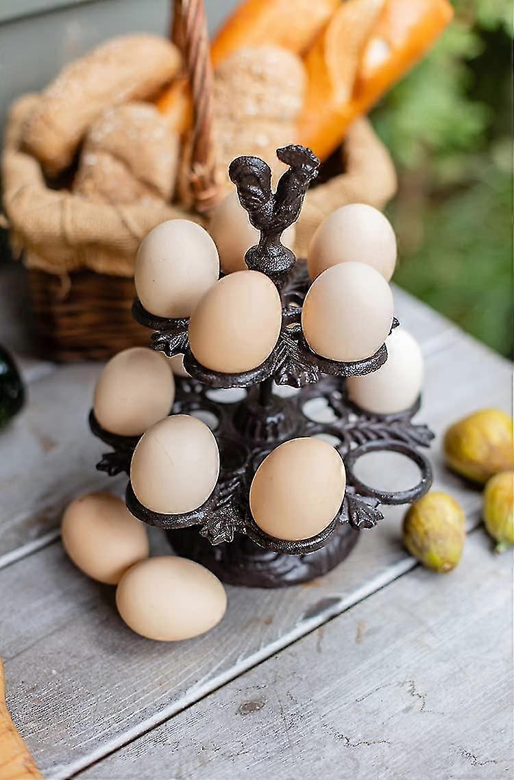 Antique Egg Rack Iron Egg Rack Male Egg Tray 12 Fresh Eggs Cast Iron ...