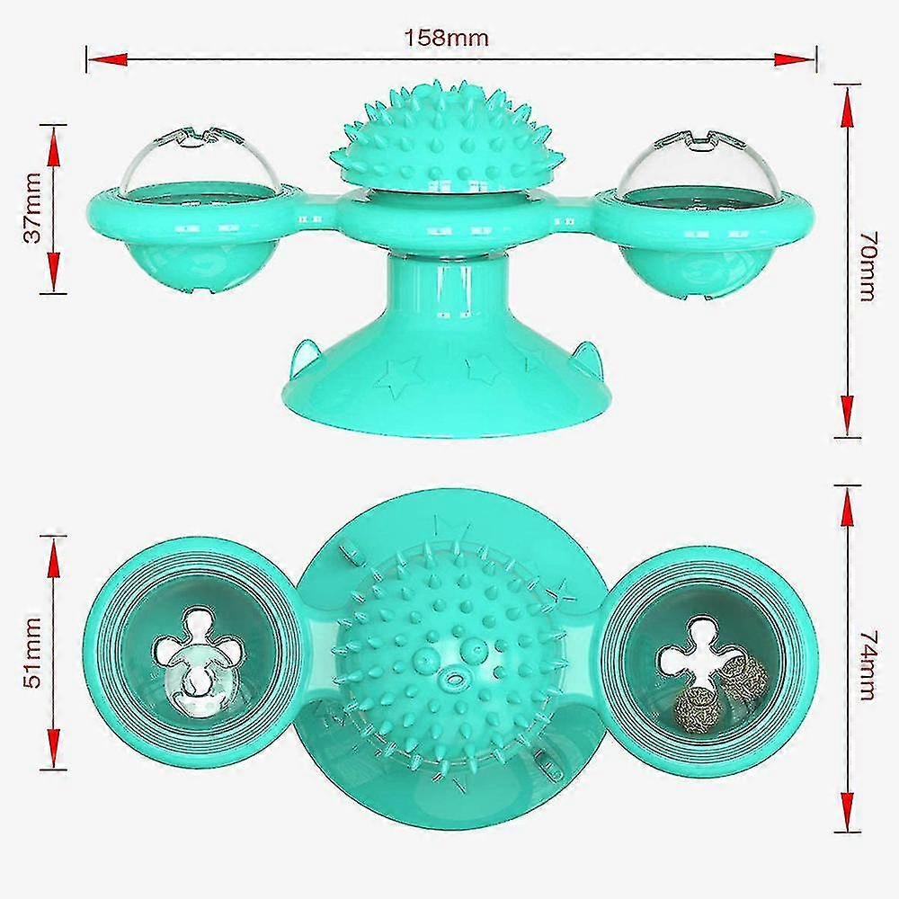Cat Turntable Retar interaktiv leksak, rolig kattunge väderkvarnboll ...