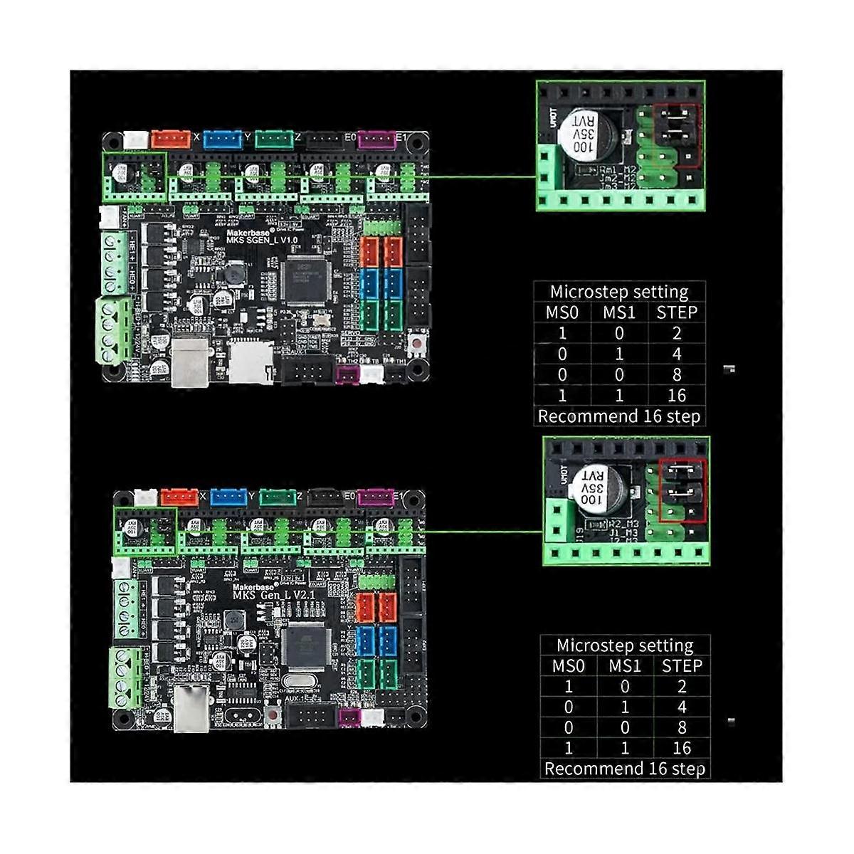 MKS TMC2208 V2.0 Stepper Motor Driver Ultra-Quiet/Low Heat for MKS SGen ...